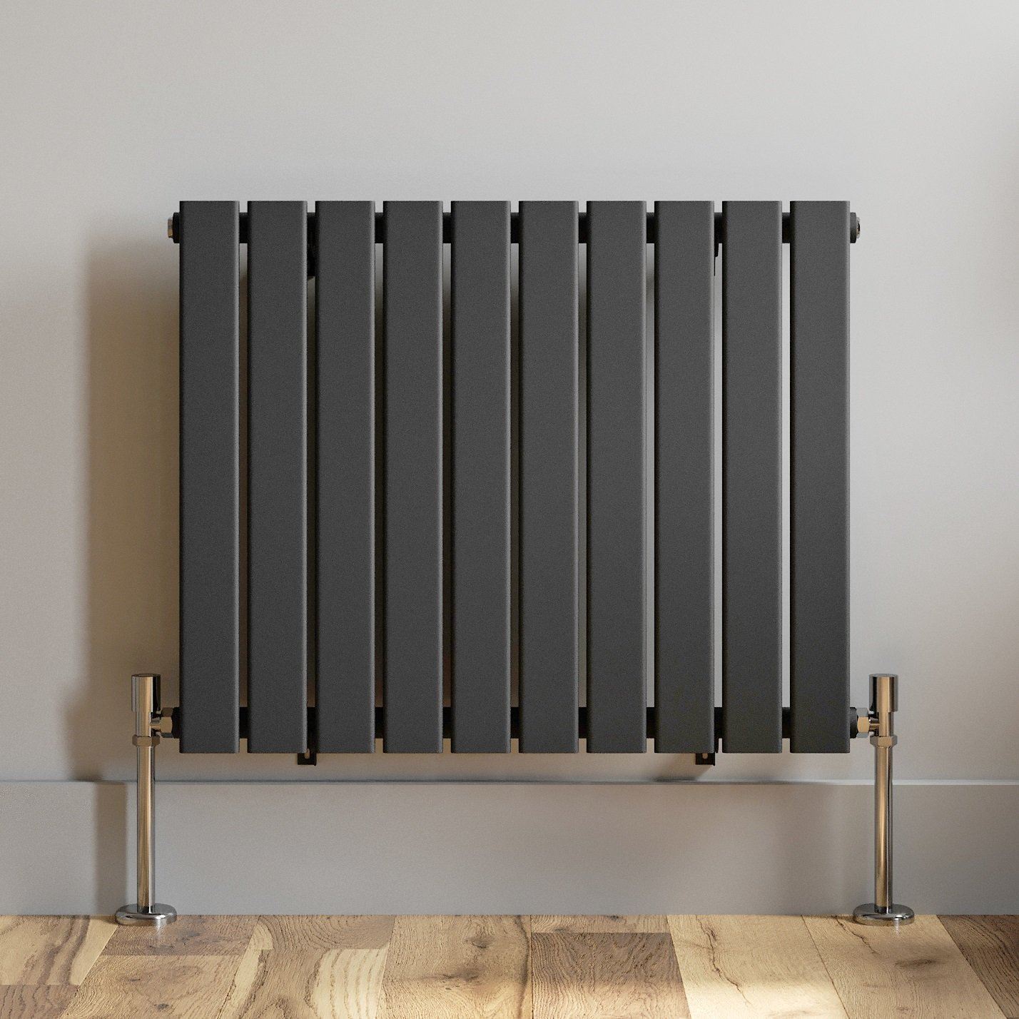 Anthracite Flat Panel Bathroom Designer Radiator Towel Rail Central ...