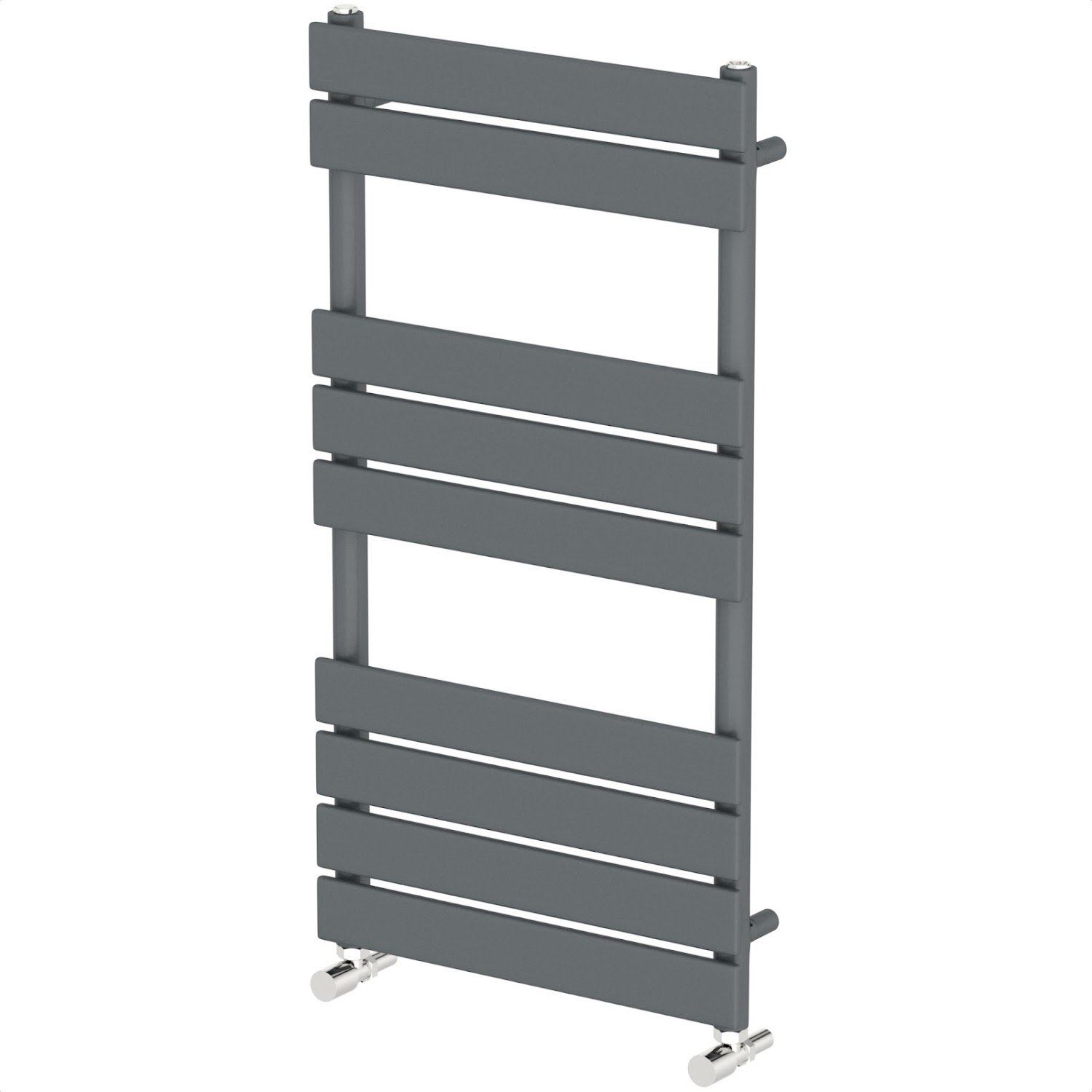 Designer Flat Panel Grey Anthracite Heather Bathroom Towel Rail ...