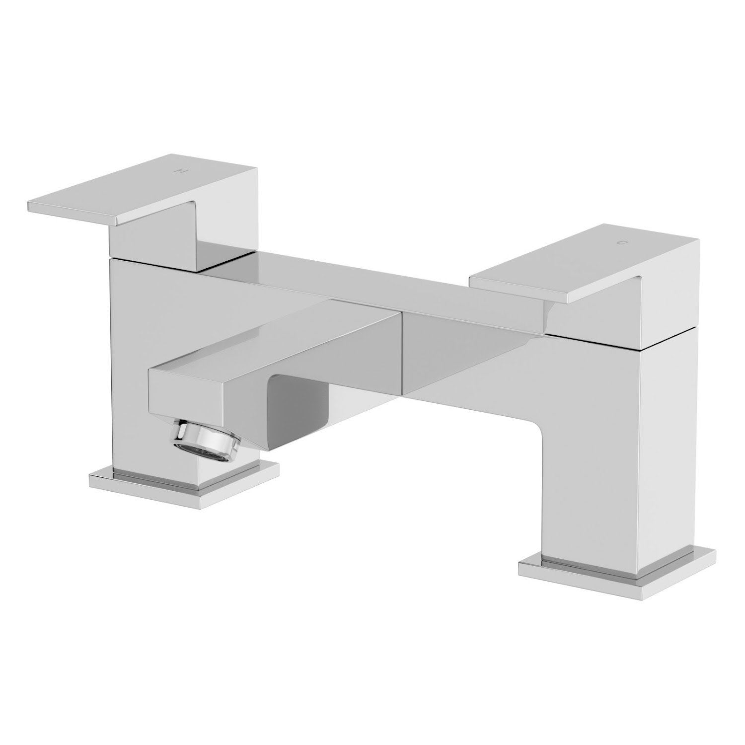 Modern Chrome Bathroom Square Tap Sets | Basin & Bath Taps with Shower ...