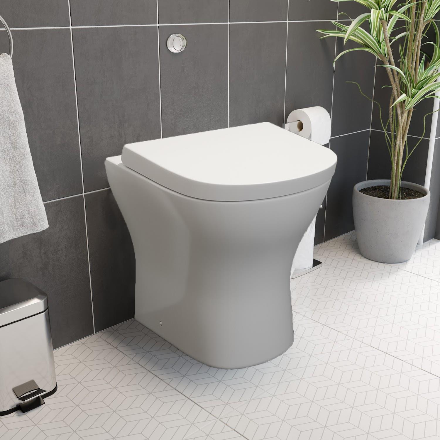 Back To Wall BTW Toilet WC Pan Soft Close Seat Concealed Cistern ...