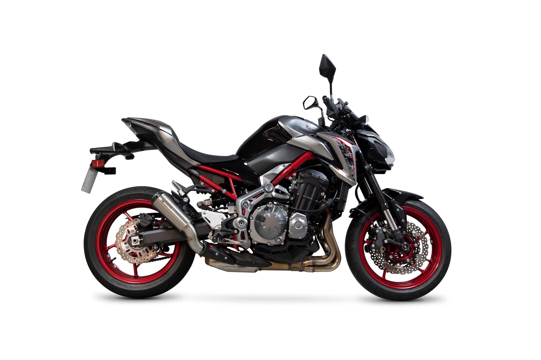 Kawasaki Z900 Red Power Brushed Stainless Steel Scorpion Exhaust 2017 ...