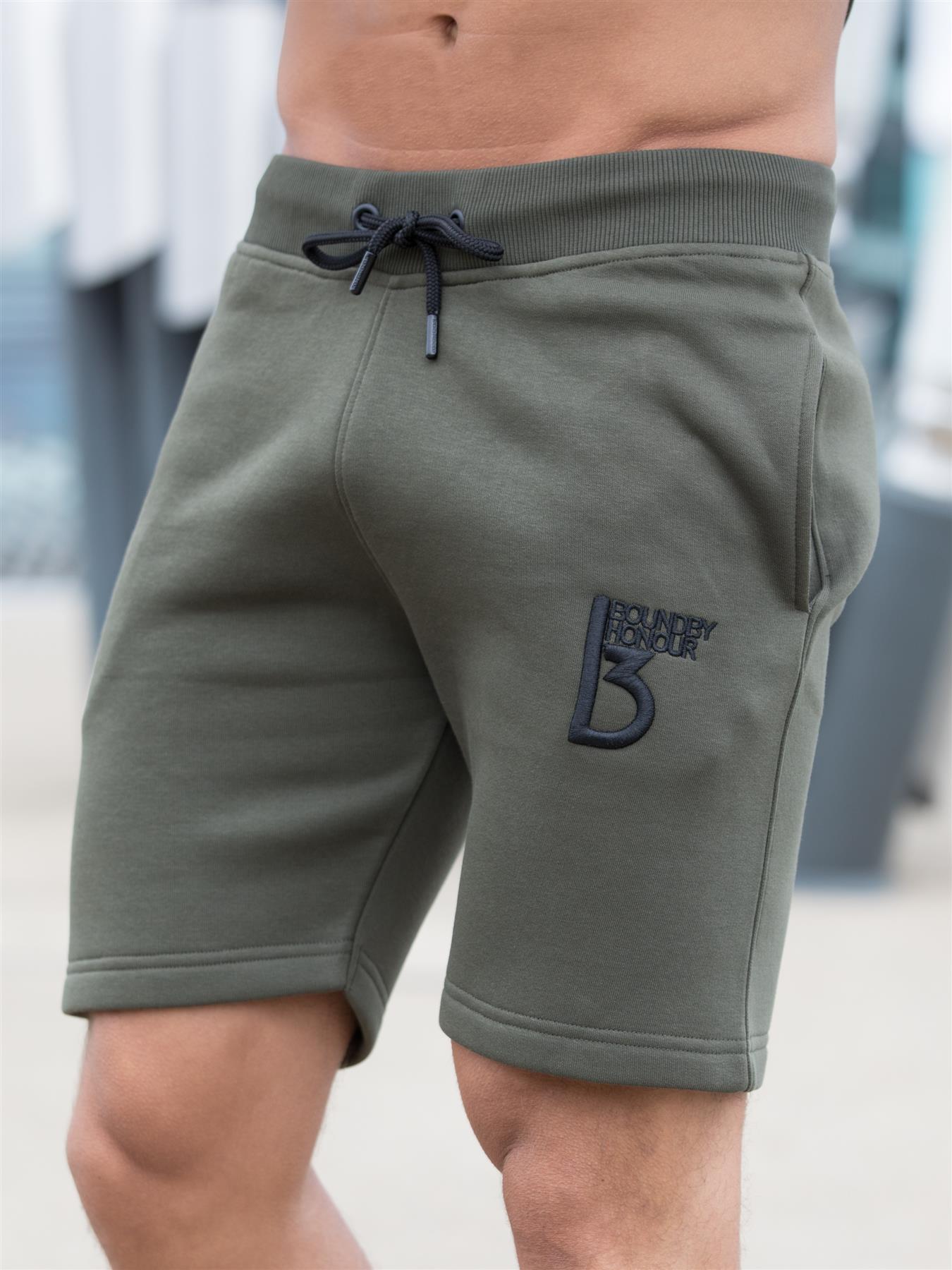 Herren Fleece Schwei shorts Elastische Taille Fitnessstudio Laufen