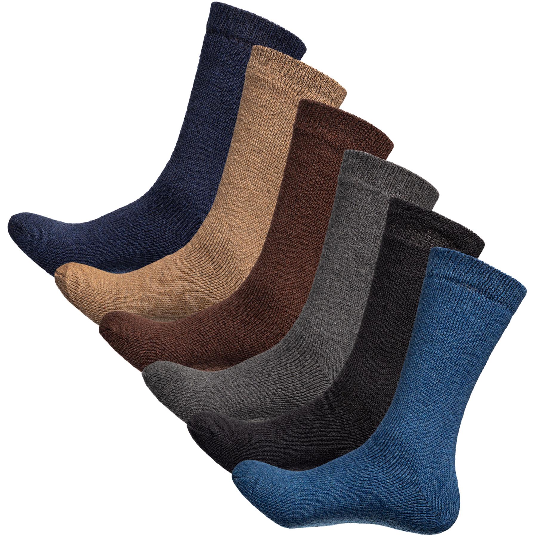 Mens Winter Thermal Socks Brushed Warm Thick Sock 3 6 12 Pairs Size