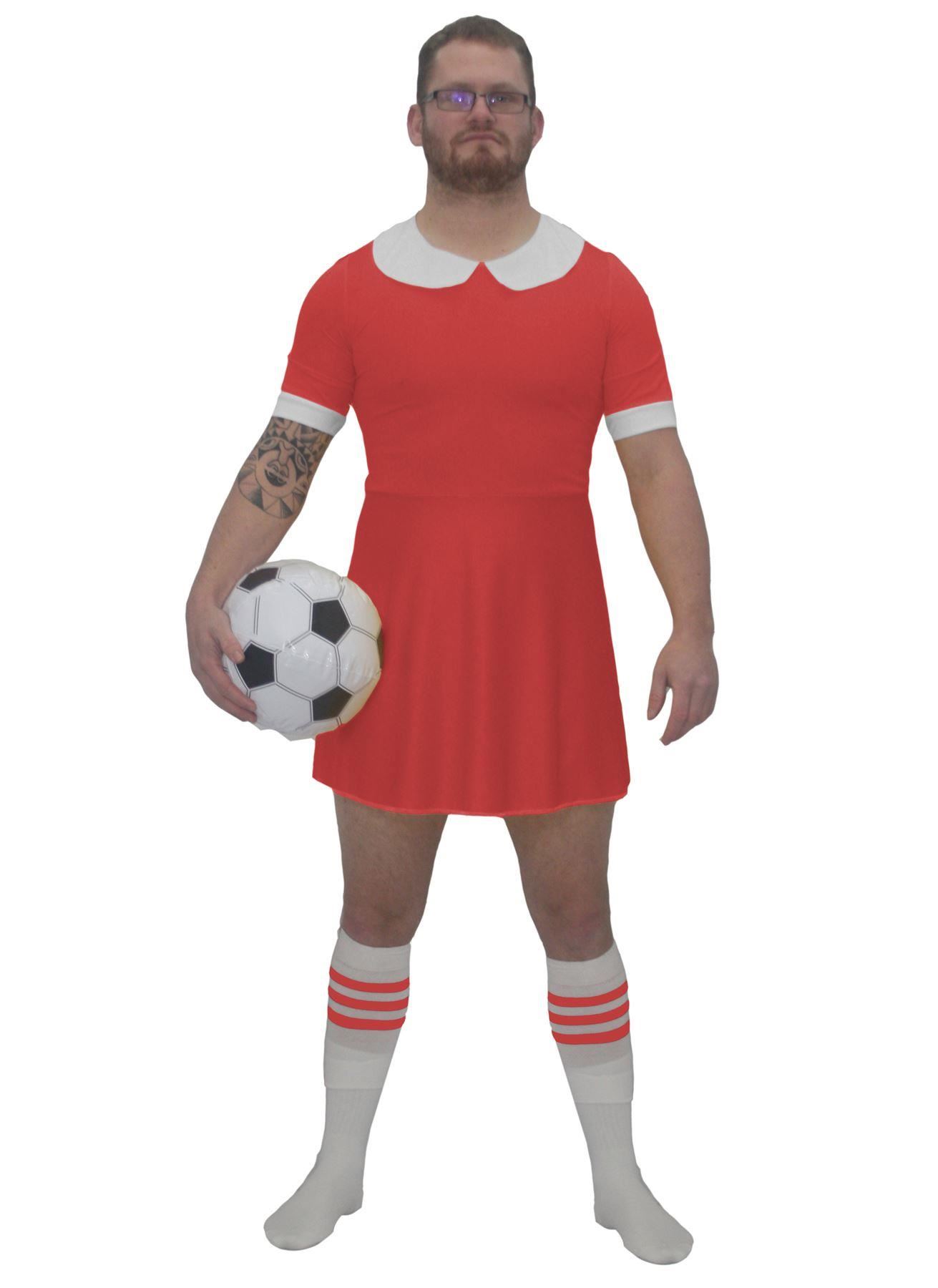 Mens Coloured World Cup Football Dress Costume Funny Soccer Fancy Dress ...