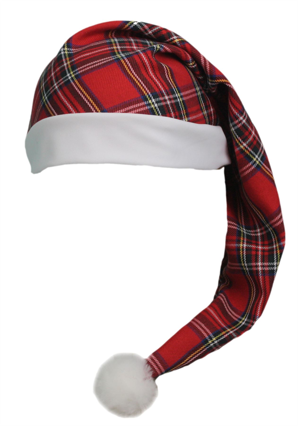 Adults Red Royal Stewart Tartan Night Cap Scottish Wee Willy winky Hat ...