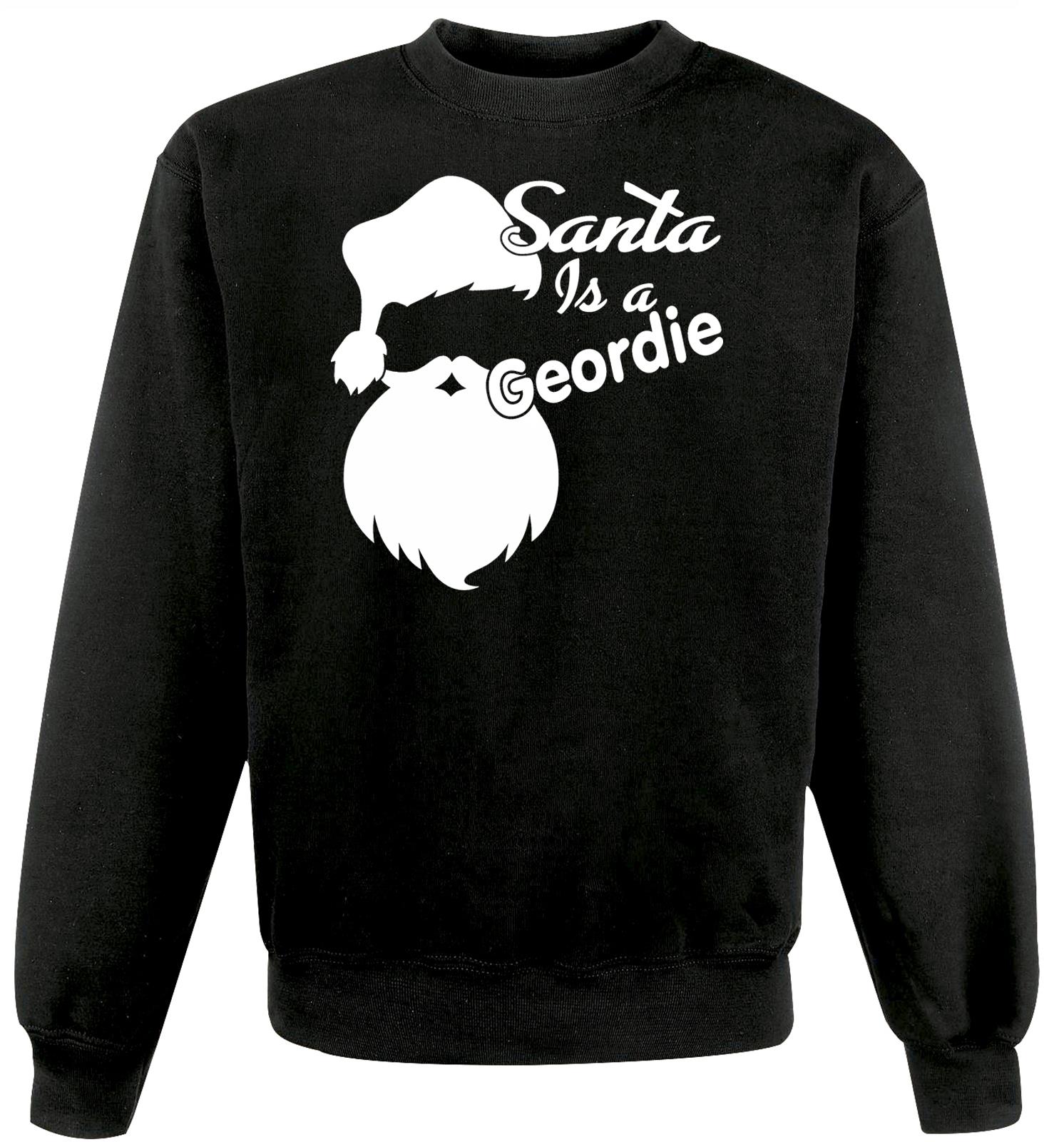 Adults Santa is a Geordie Newcastle Tyneside Black Festive Christmas ...