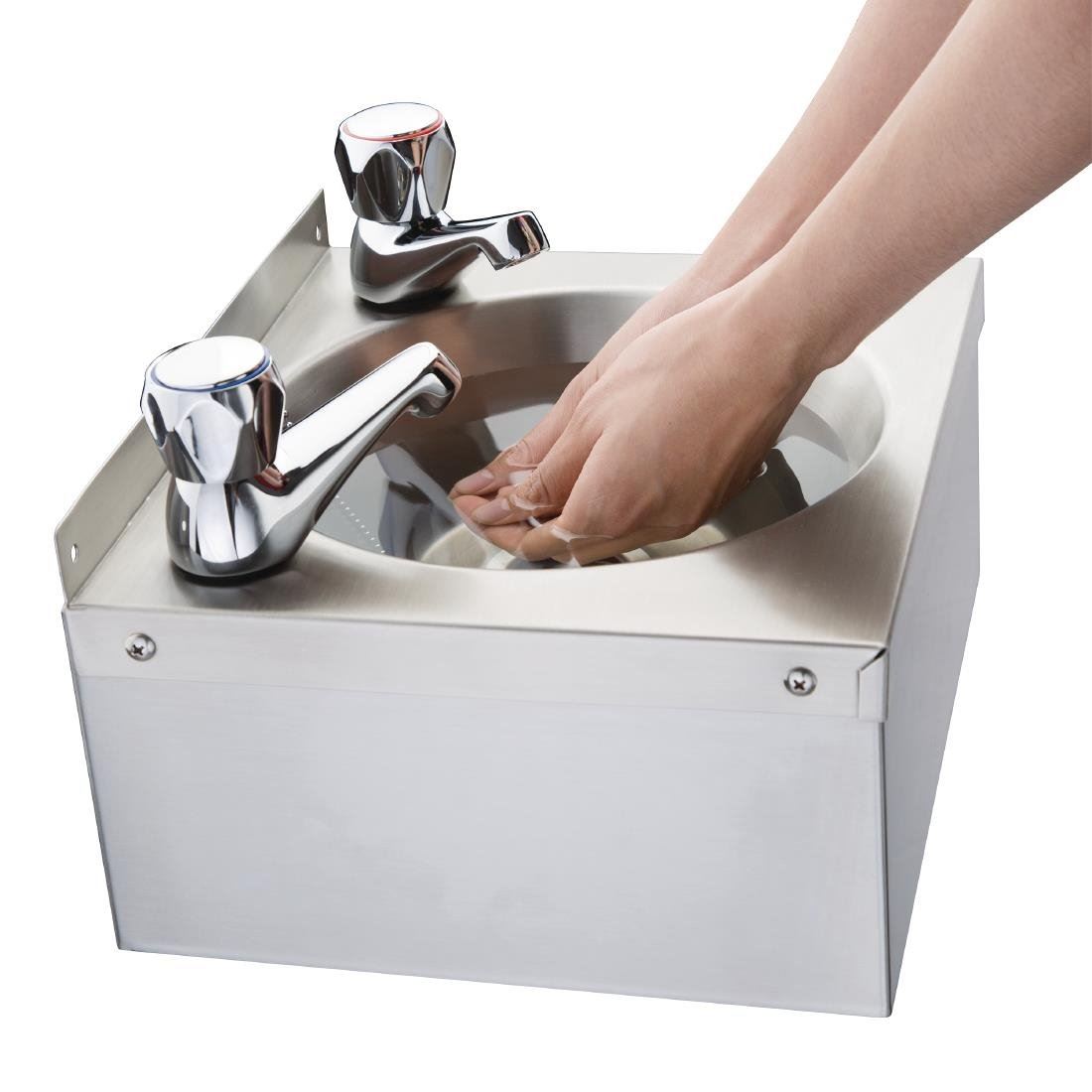 Vogue Mini Hand Wash Basin Made of Stainless Steel with Plug and Chain ...