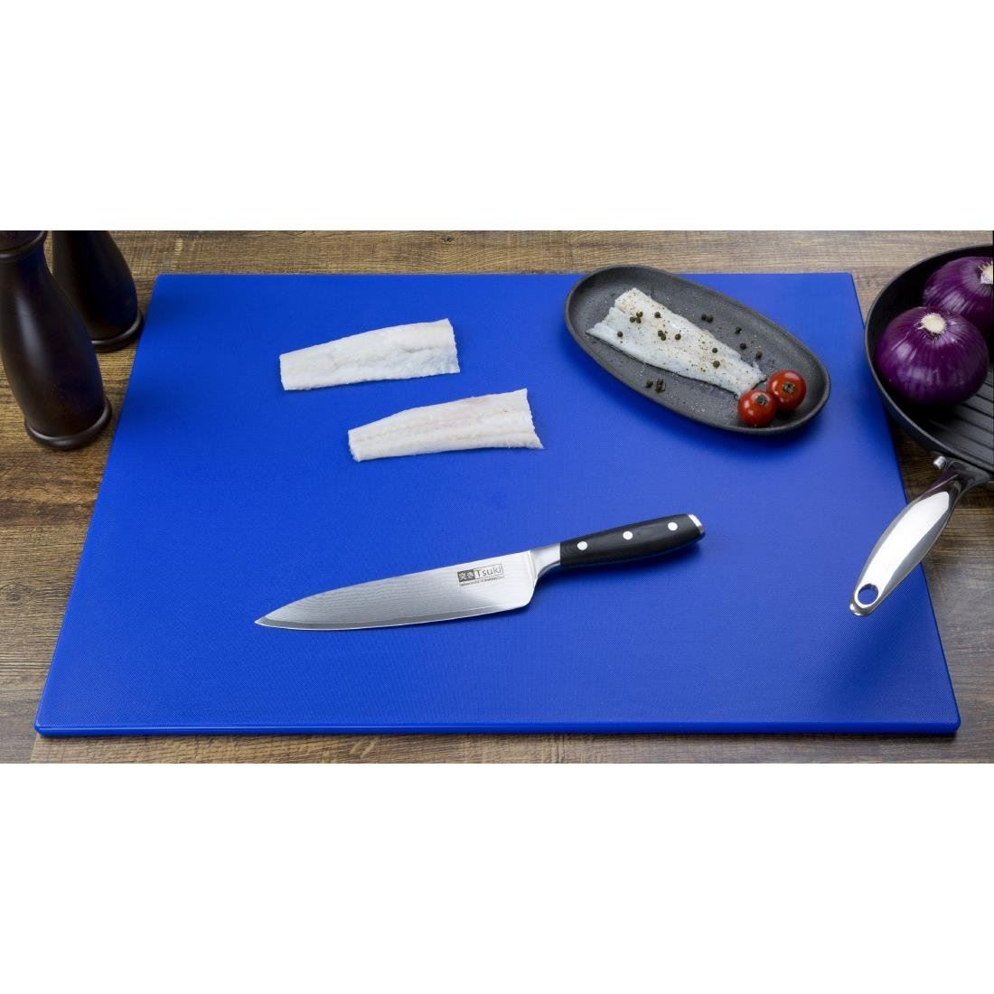 Hygiplas Large Low Density Blue Chopping Board for Raw Fish - 60x45cm ...