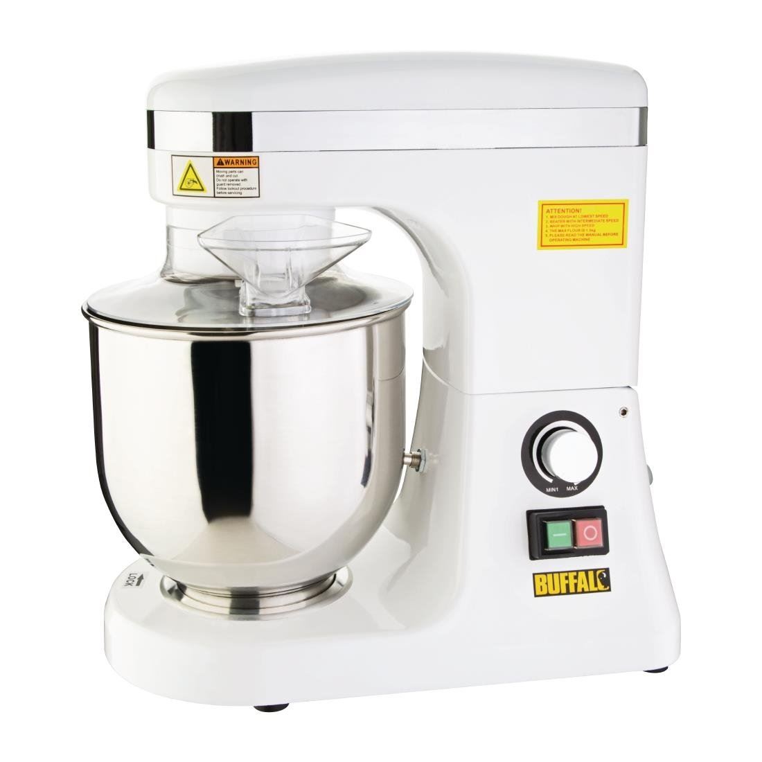 Buffalo Planetary Mixer in White - Metal Body - Removable Funnel - 7L ...
