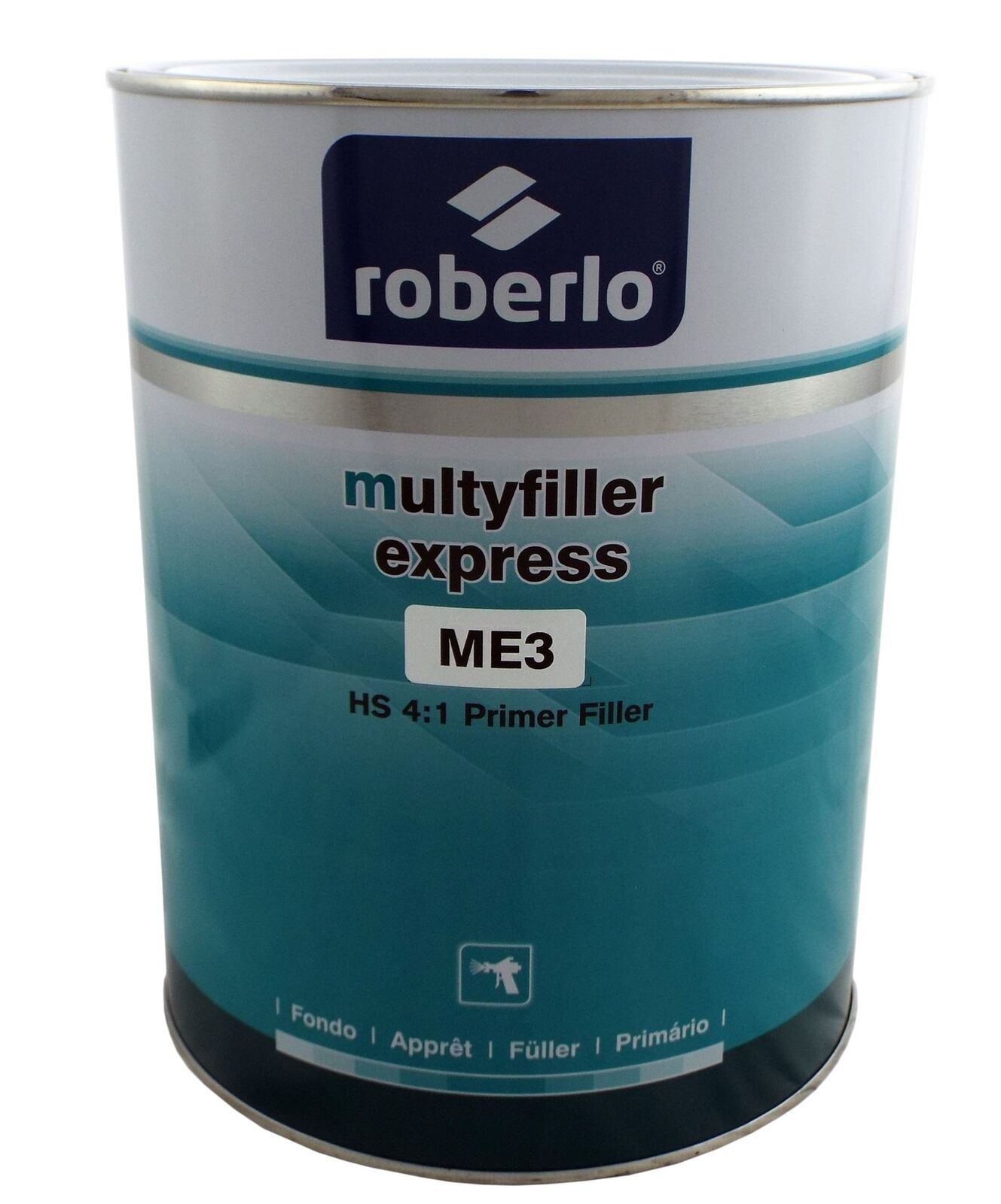 Roberlo Multyfiller Express 2k Acrylic Primer Filler 4L+P6000 Fast Hardener 1L 8436033646304 | eBay