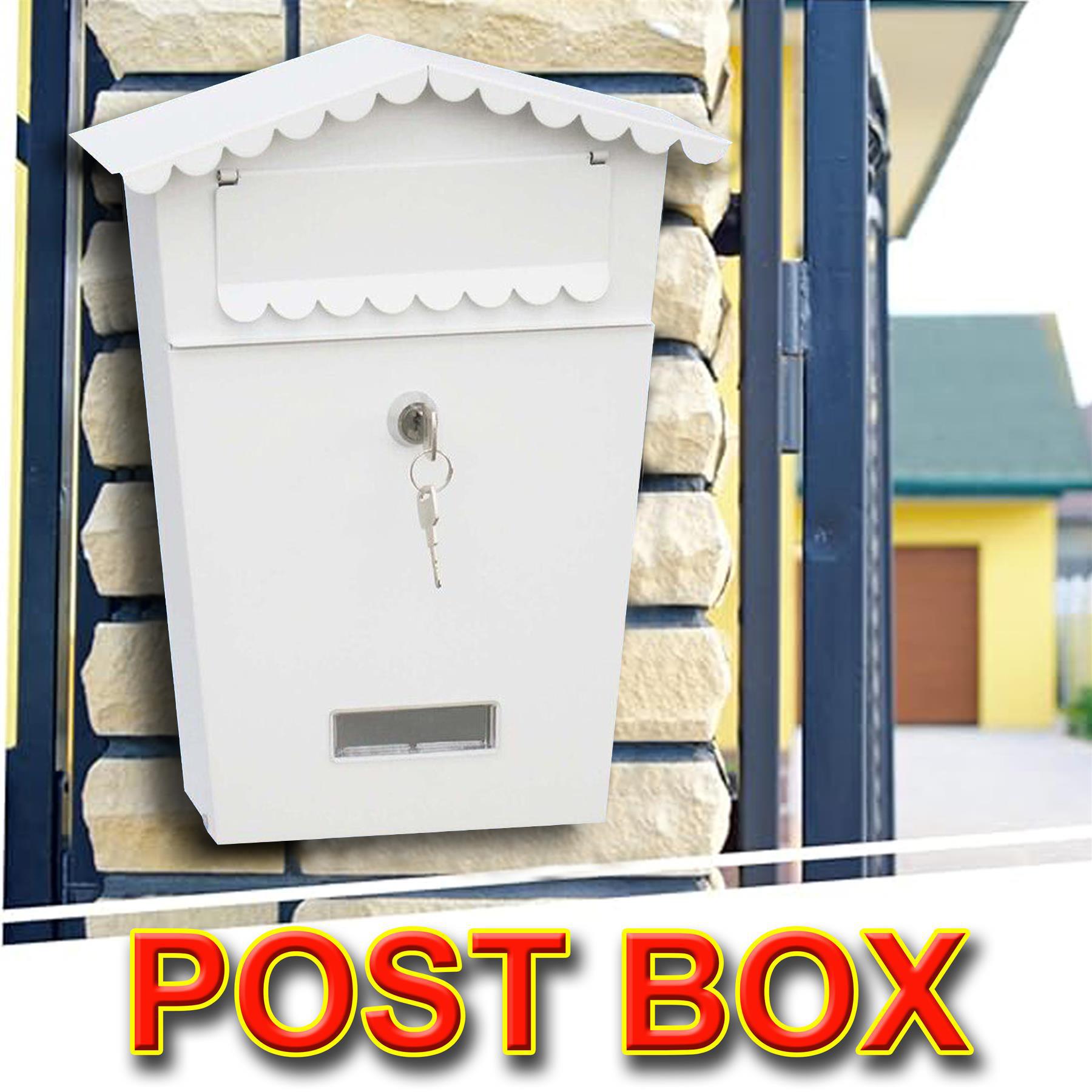 🔥LETTER BOX POST MAIL BOX WALL MOUNTED POST BOX LOCKABLE WITH KEYS HOME ...