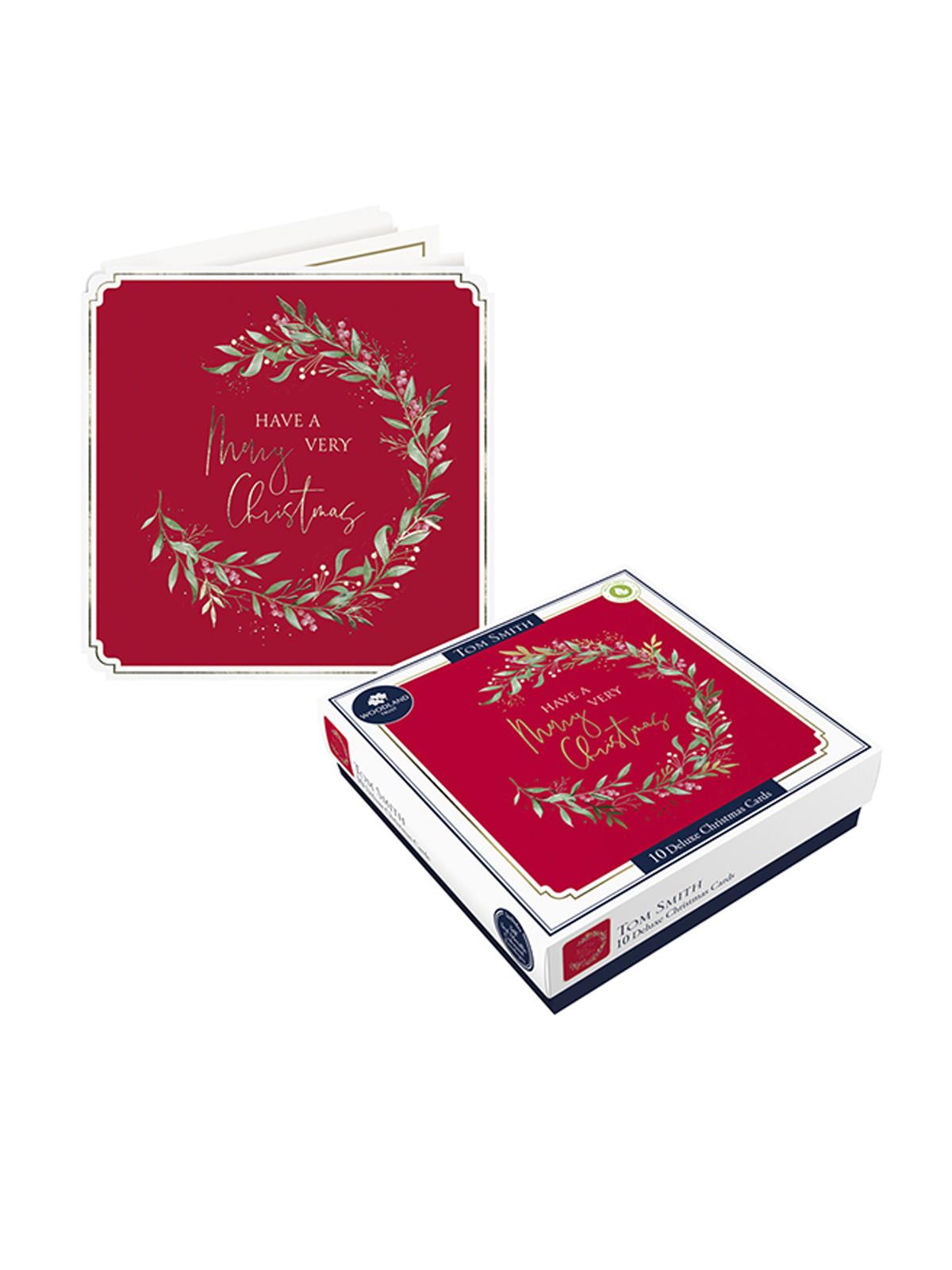 Square Christmas Cards 10 Box Deluxe Tom Smith Festive Xmas Designs Eco square-christmas-cards-10-box-deluxe-tom-smith-festive-xmas-designs-eco