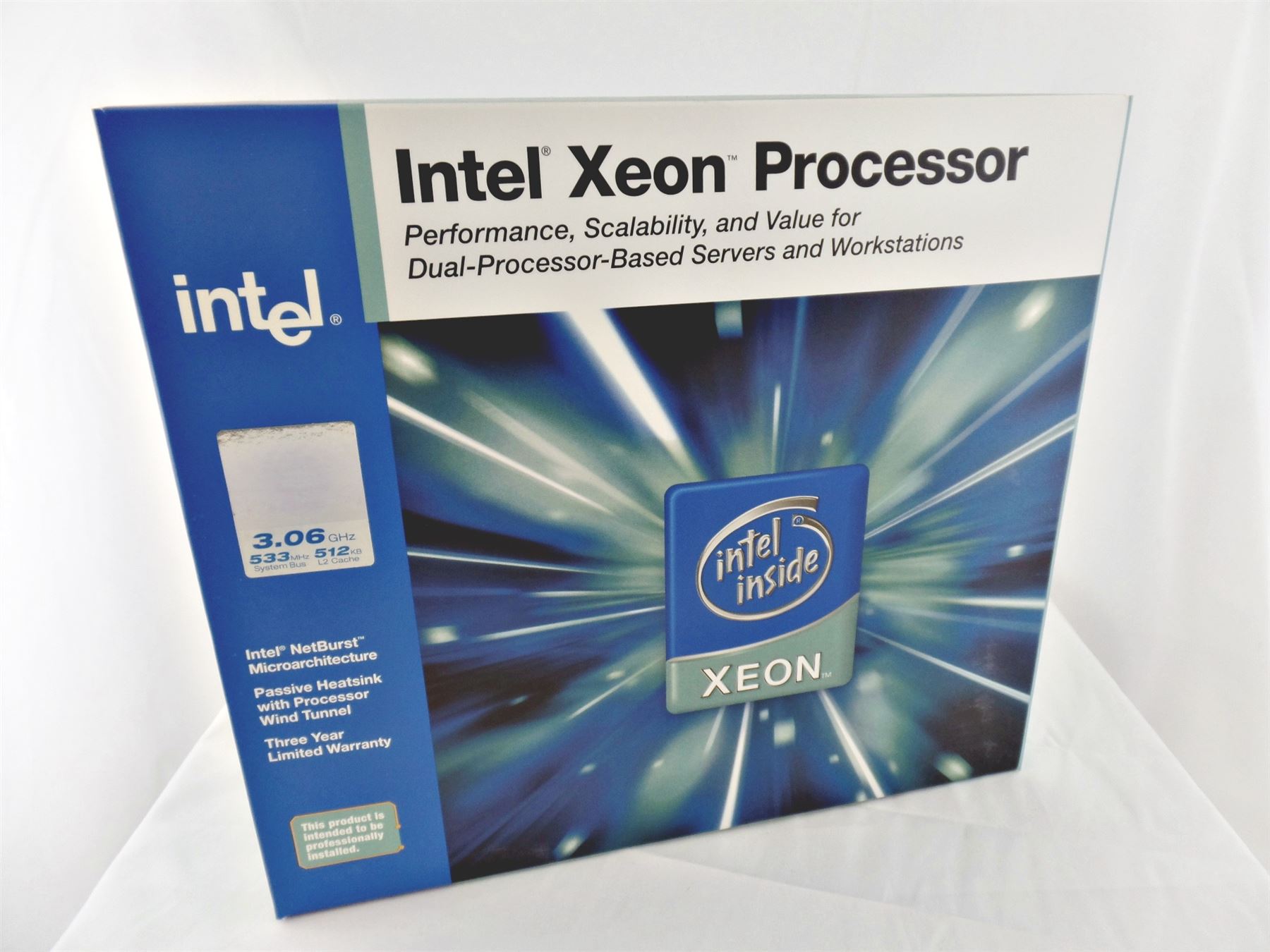 Intel Xeon 3.06GHZ 533FSB 512K BX80532KE3066D Sealed Retail Box ...