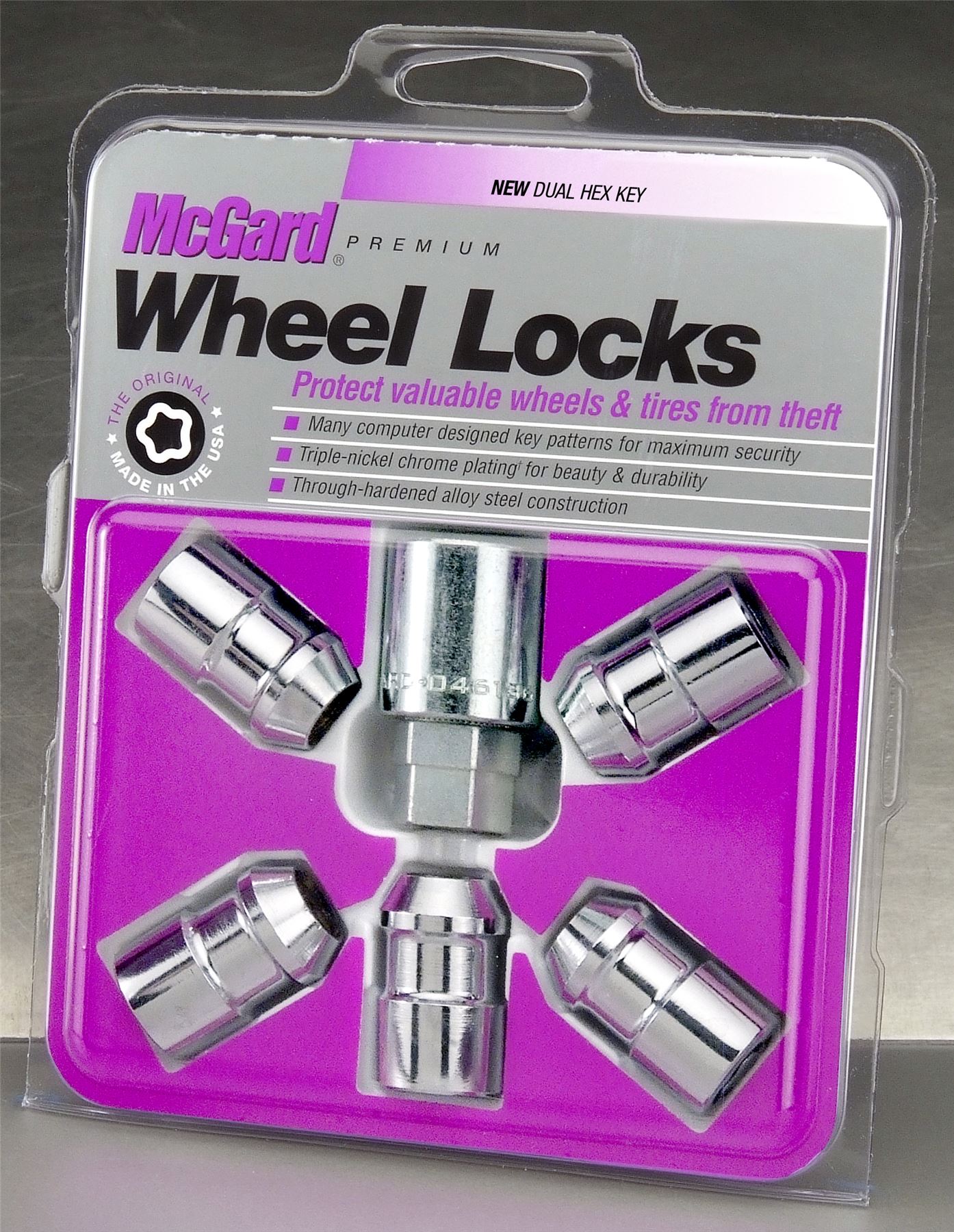 McGard 1 2 20 Locking Wheel Lug Nuts Key 3 4 13 16 Hex Set Of 5