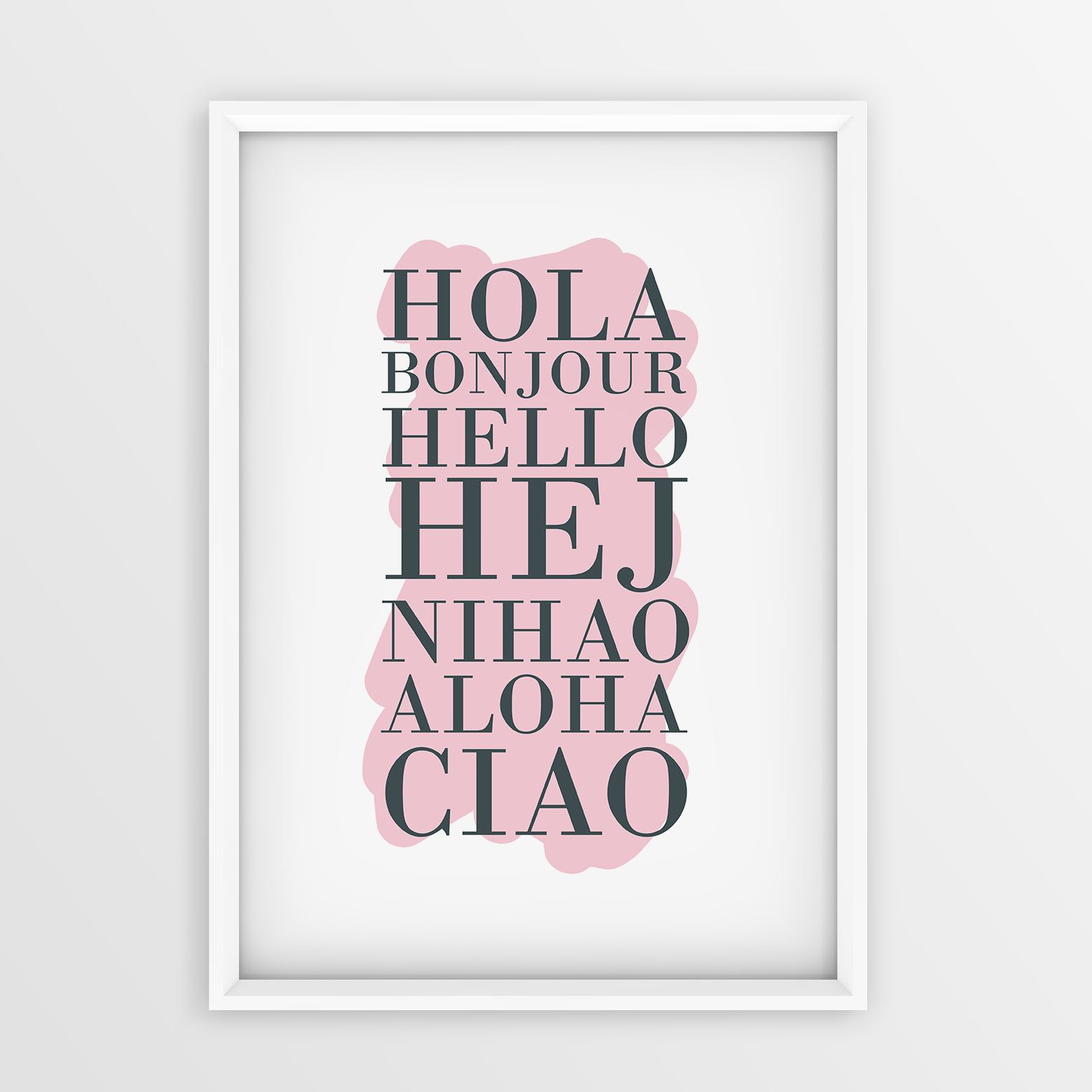 Hola Bonjour Hello Hej Nihao Aloha Ciao, Digital Art Print, Forest Art Prints | eBay