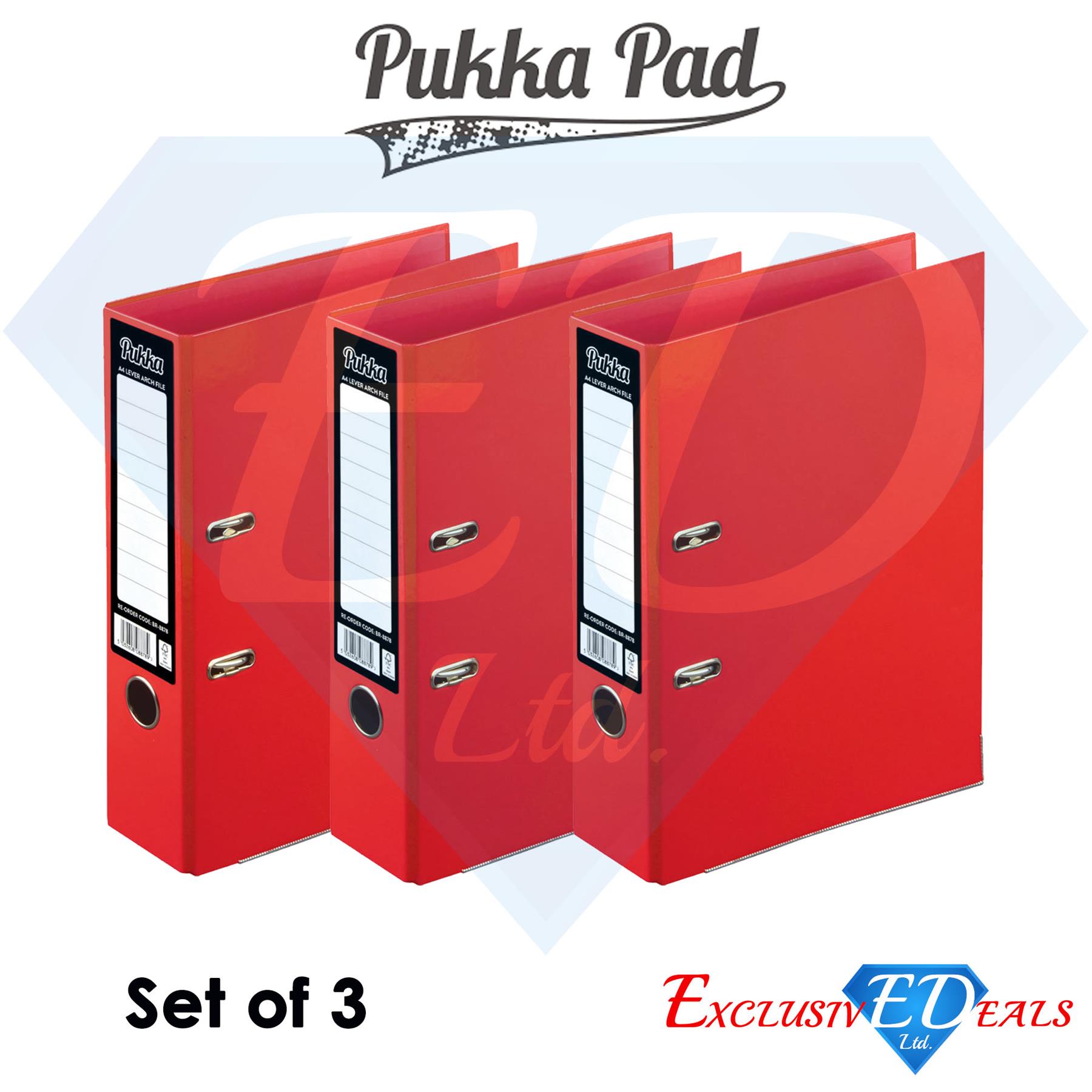 Pukka A4 Lever Arch Files Assorted or 20 Clear Plastic Punch Pockets | eBay
