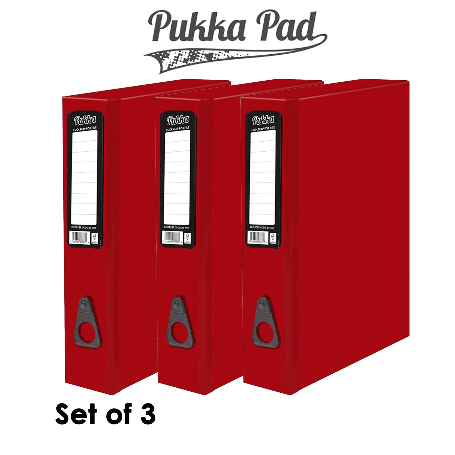 Pukka Foolscap Box File Assorted With Document Clip For School/ Work ...
