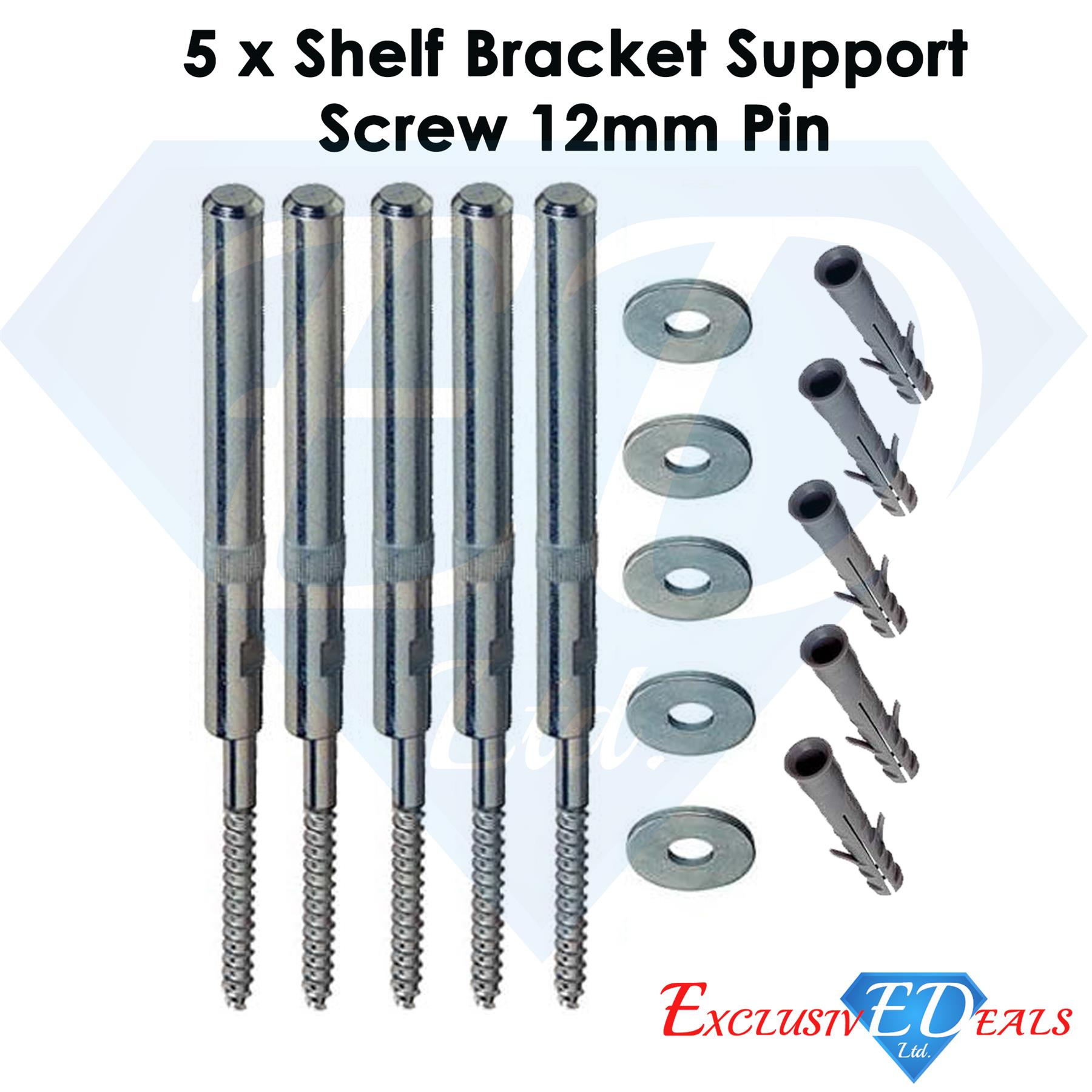 Shelf Bracket Support 12mm Thick Pin 120mm Long Floating Masonry Wall ...