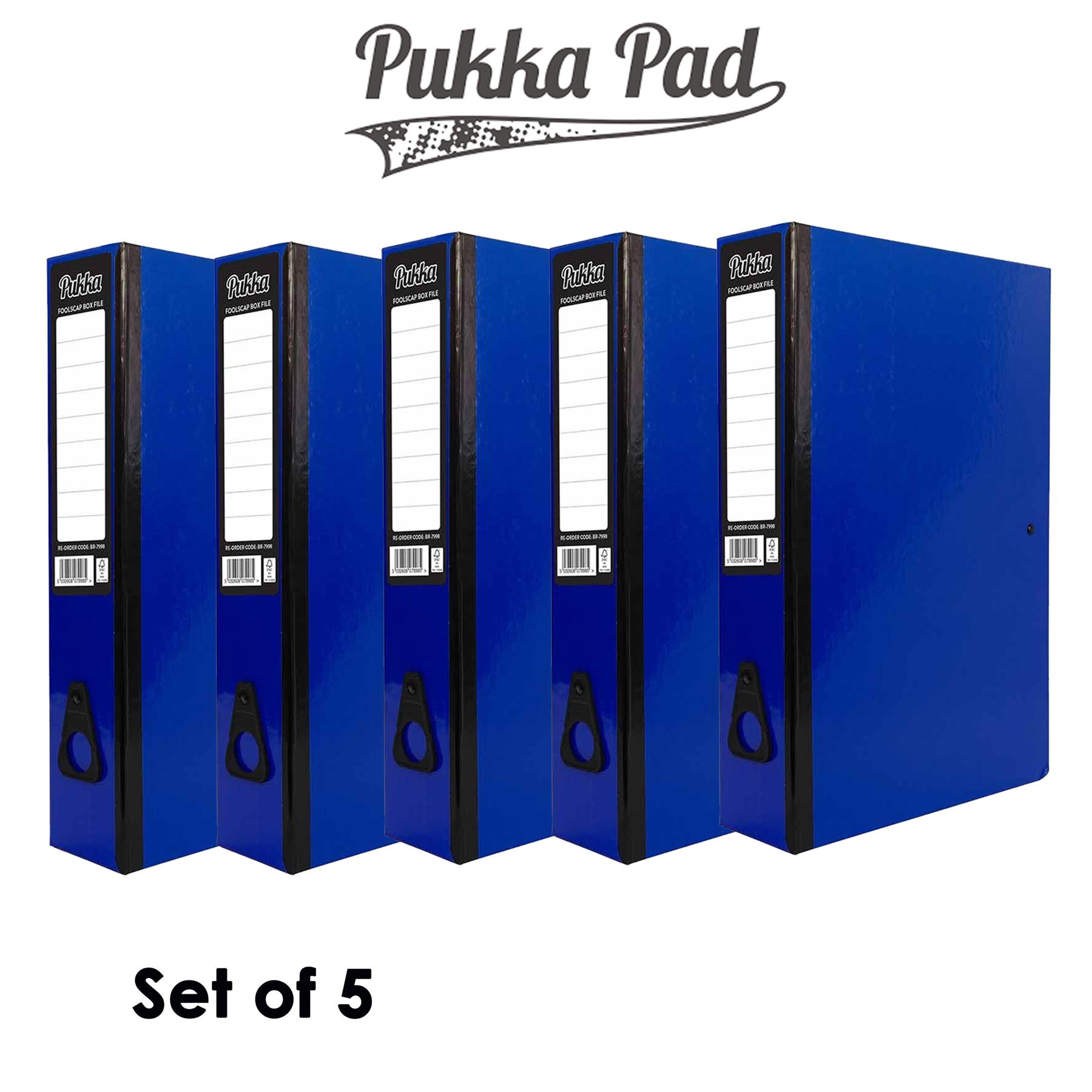 Pukka Foolscap Box File Assorted With Document Clip For School/ Work ...