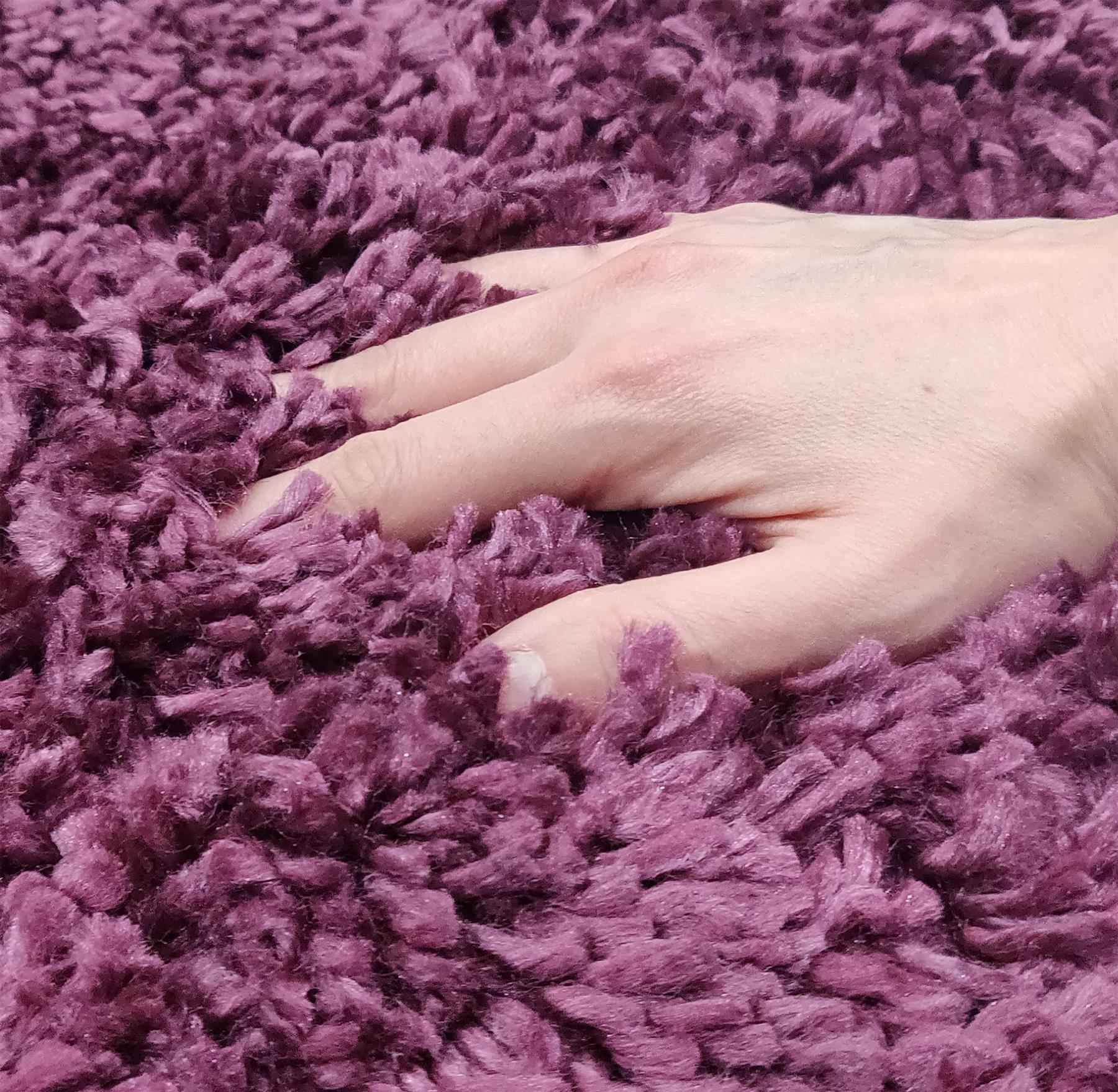 Shaggy Rug Rectangular & Round Fluffy Thick Rug Living Room Bedroom ...