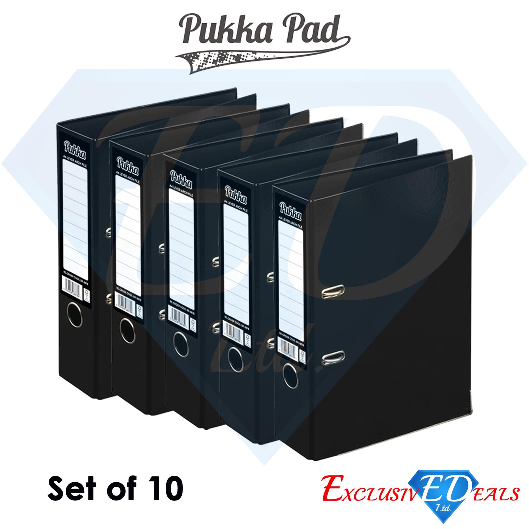 Pukka A4 Lever Arch Files Assorted or 20 Clear Plastic Punch Pockets | eBay