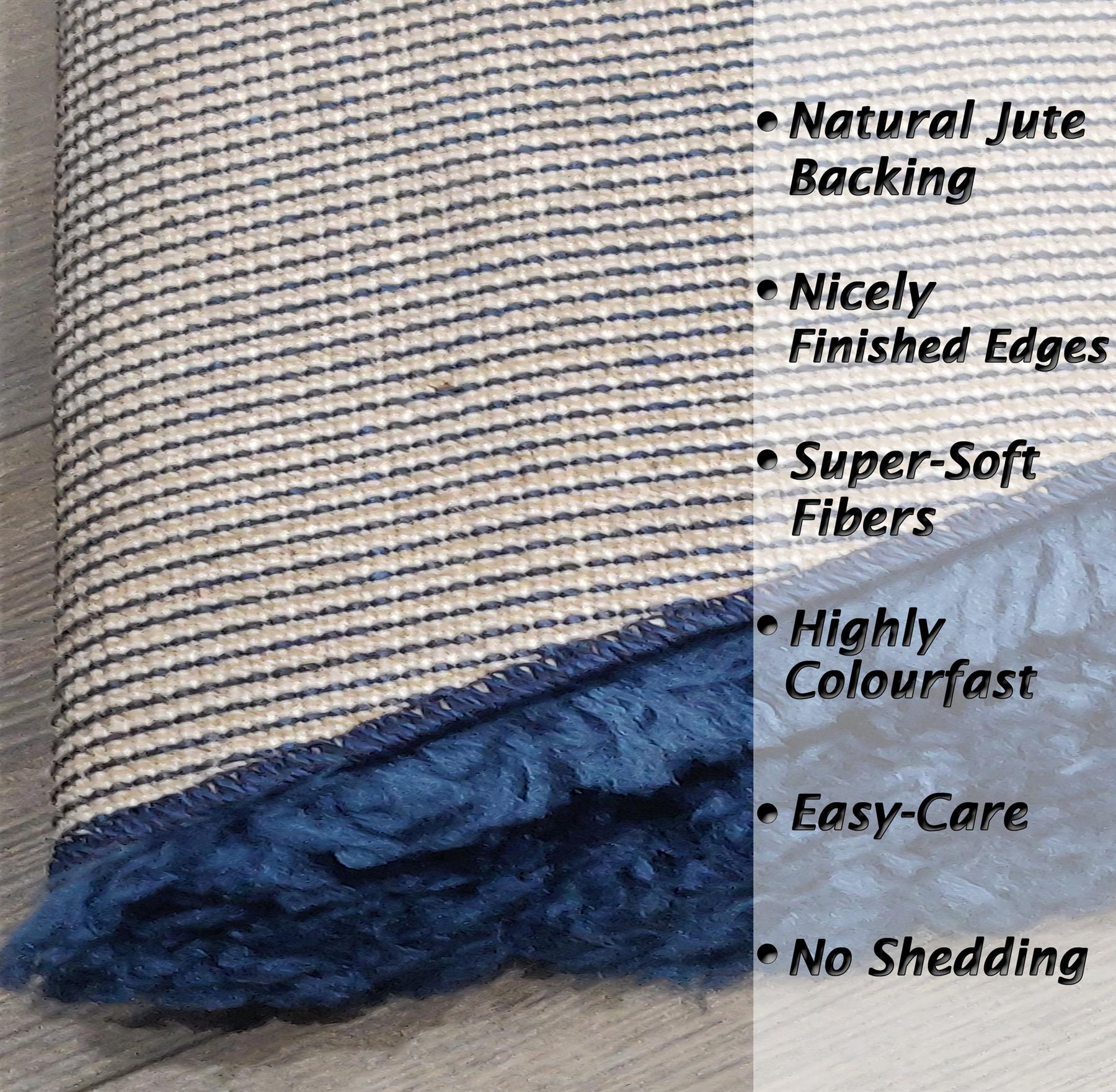 Shaggy Rug Rectangular & Round Fluffy Thick Rug Living Room Bedroom ...