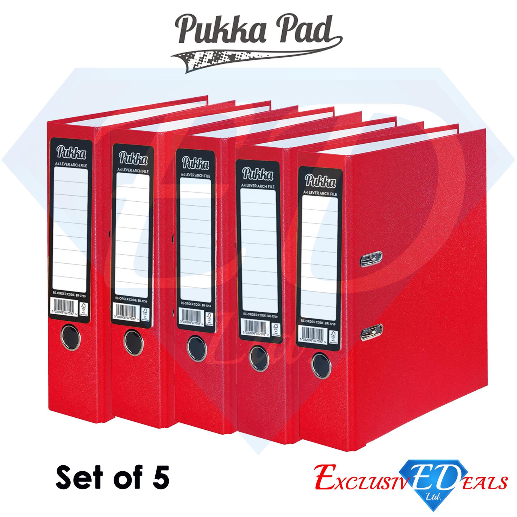 Pukka A4 Lever Arch Files Assorted or 20 Clear Plastic Punch Pockets | eBay