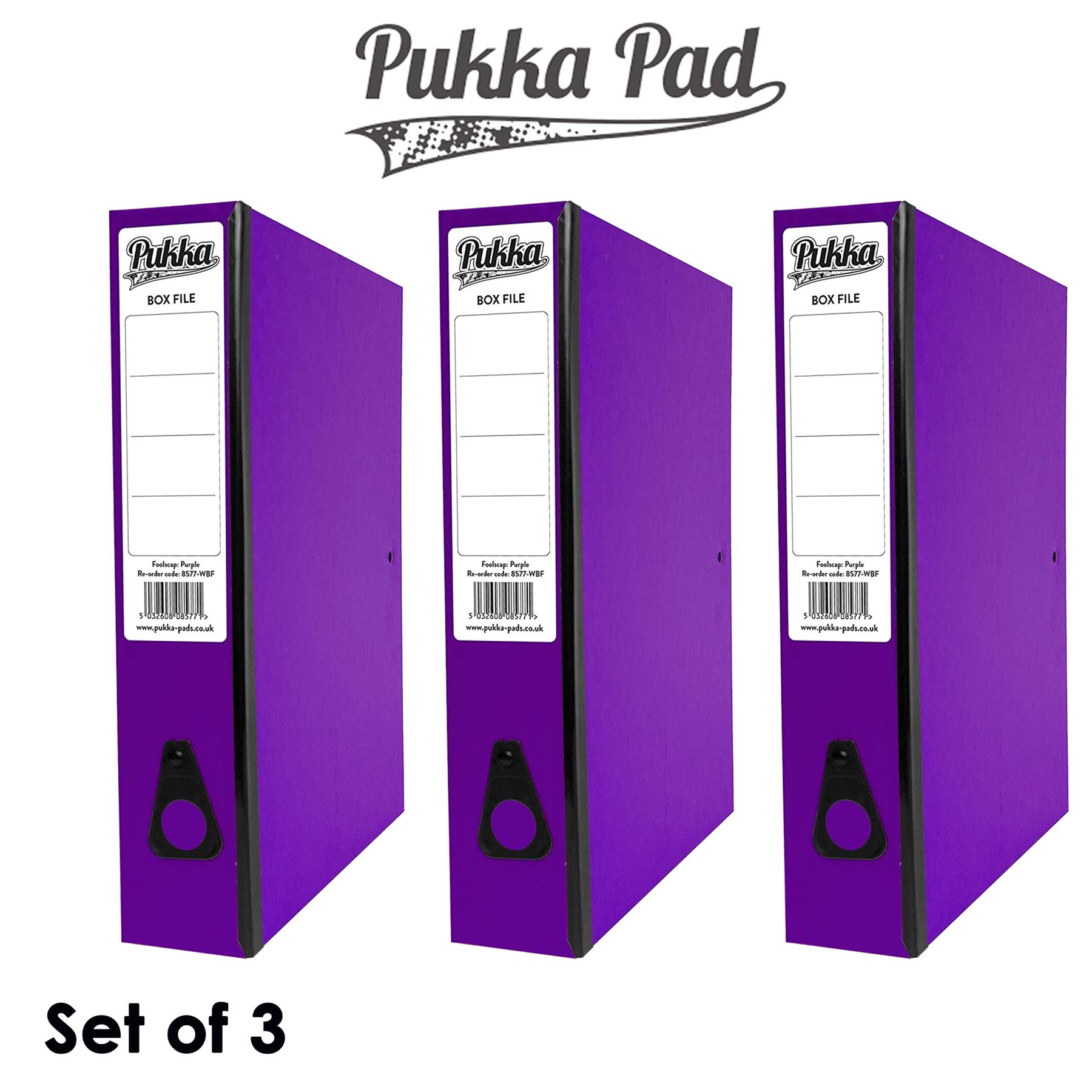 Pukka Foolscap Box File Assorted With Document Clip For School/ Work ...