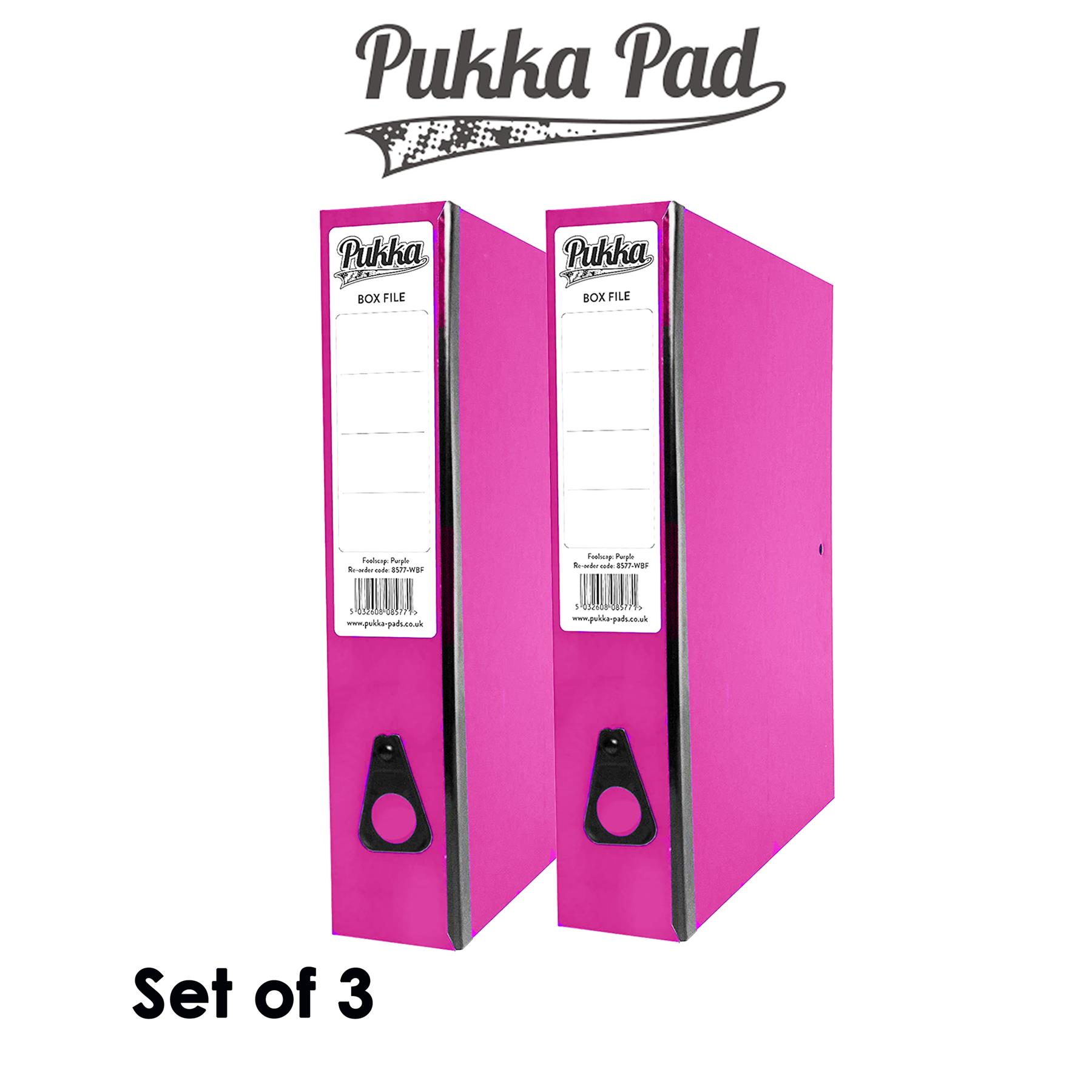 Pukka Foolscap Box File Assorted With Document Clip For School/ Work ...