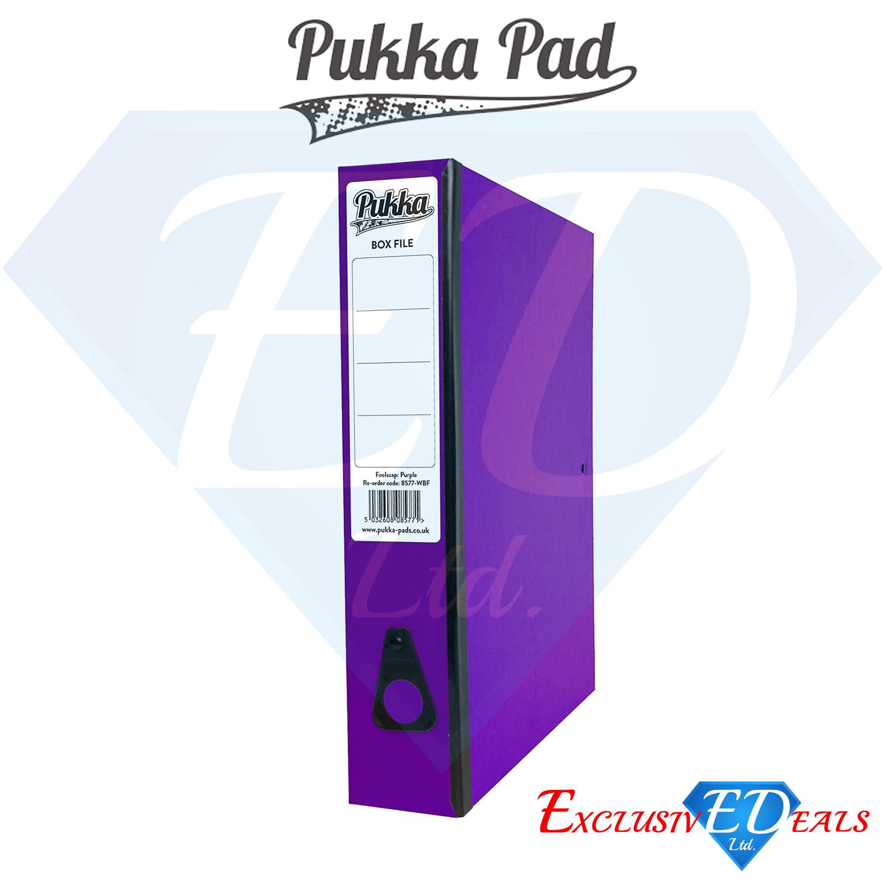 Pukka A4 Foolscap Box File Secure Document Storage With Spring Clip ...