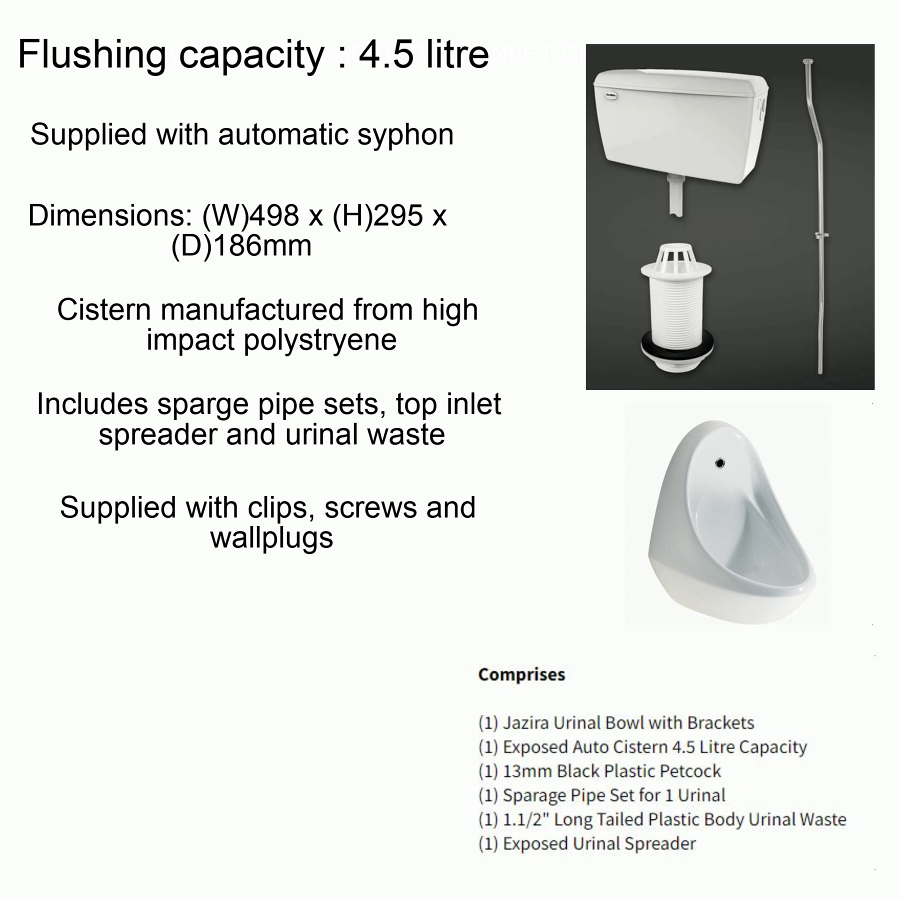 Wall Hung Urinal with Flush Valve Ceramic Wall-mounted | eBay UK