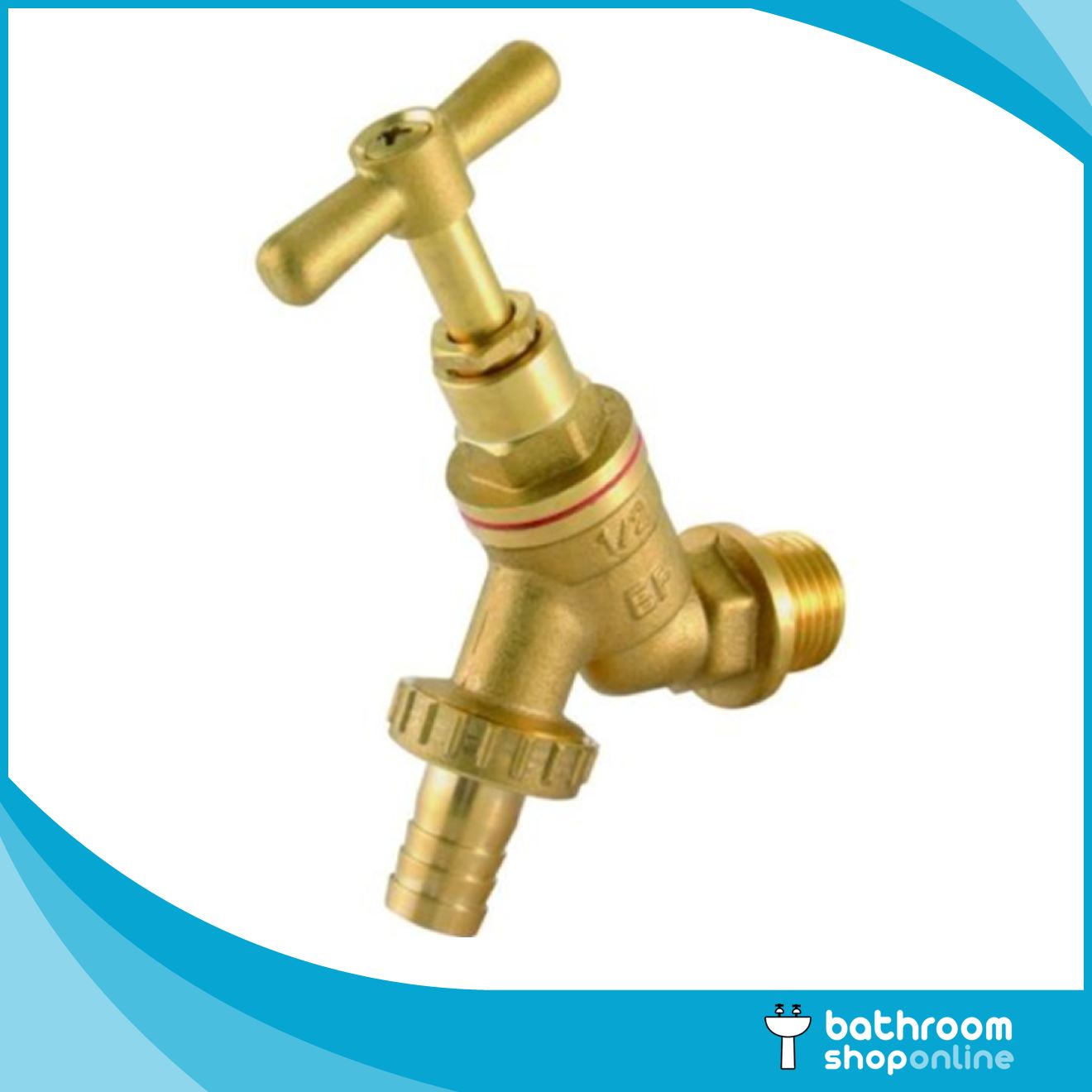 Brass Outdoor Garden Tap ½” or ¾” Hose Union / Bib Tap/ Bibcock ...