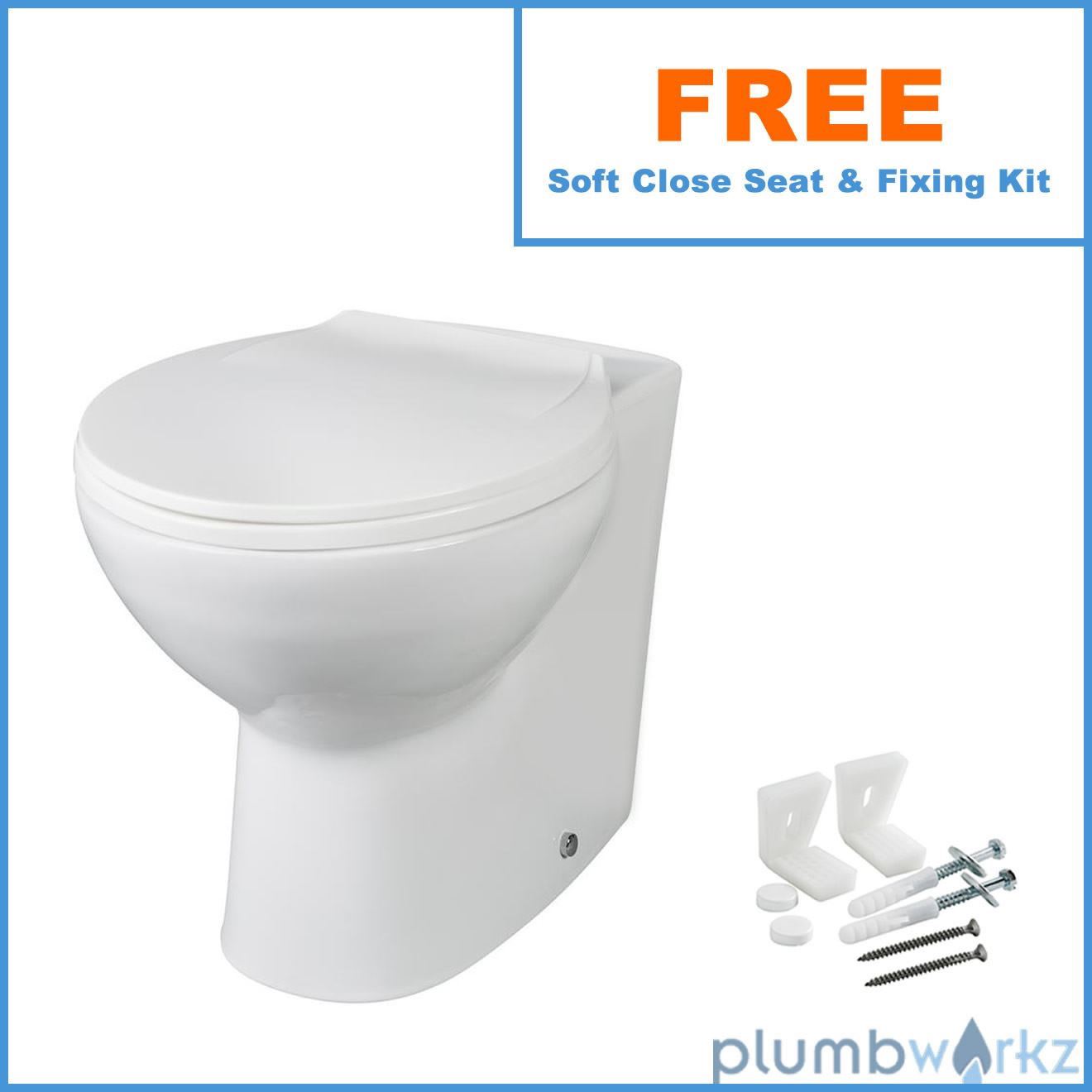 Back to Wall BTW WC Pan Toilet Concealed Cistern, Seat & Vanity Unit | eBay
