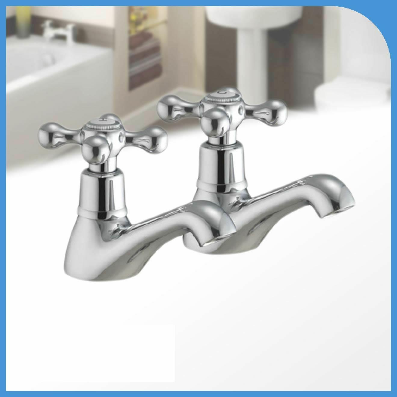 Traditional Classic Chrome Bathroom Taps Sink Basin Mixer Bath Filler ...
