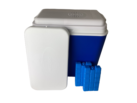 Electric Cool Box Cooler 12V 22L Car Truck with Passive Lid & 2 Cooling ...