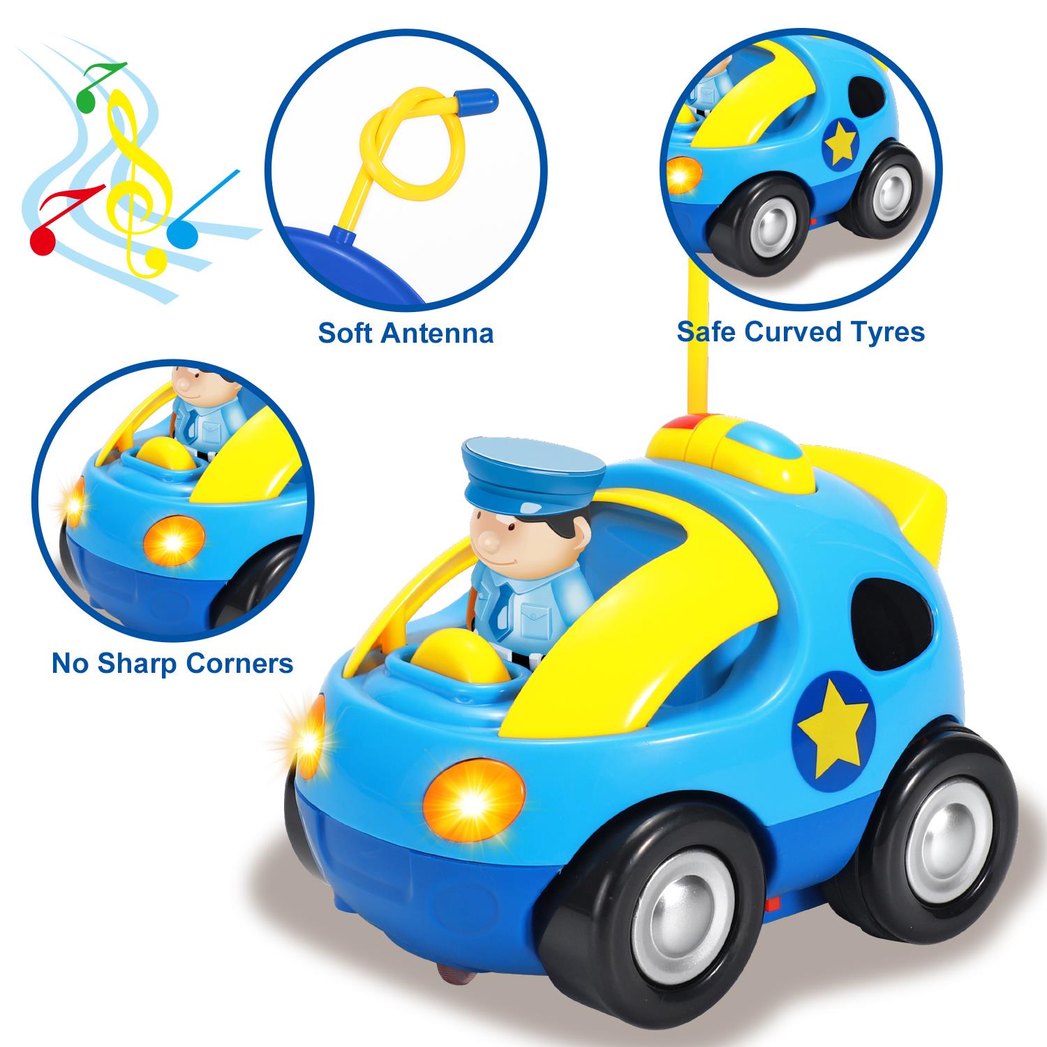 SOKA My First Remote Controlled Car for Toddlers with Light and Sound ...