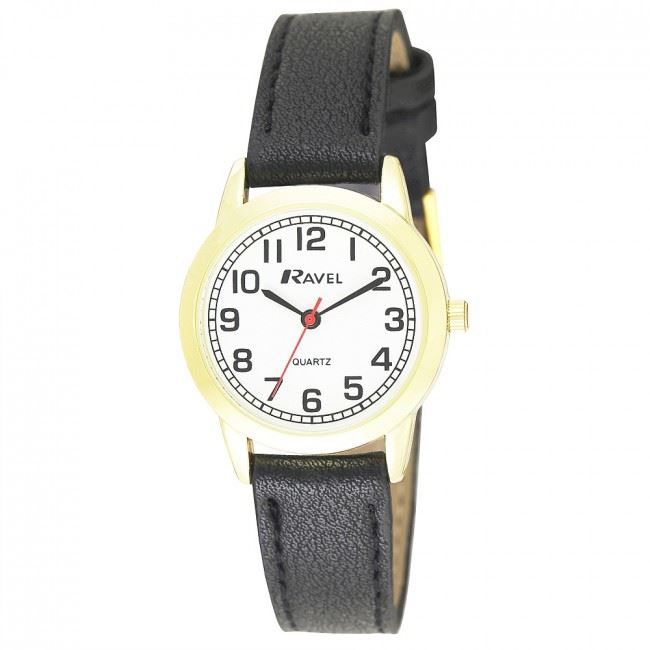 Ravel Ladies Easy Read Big Number Watch Clear White Face Minute Track ...