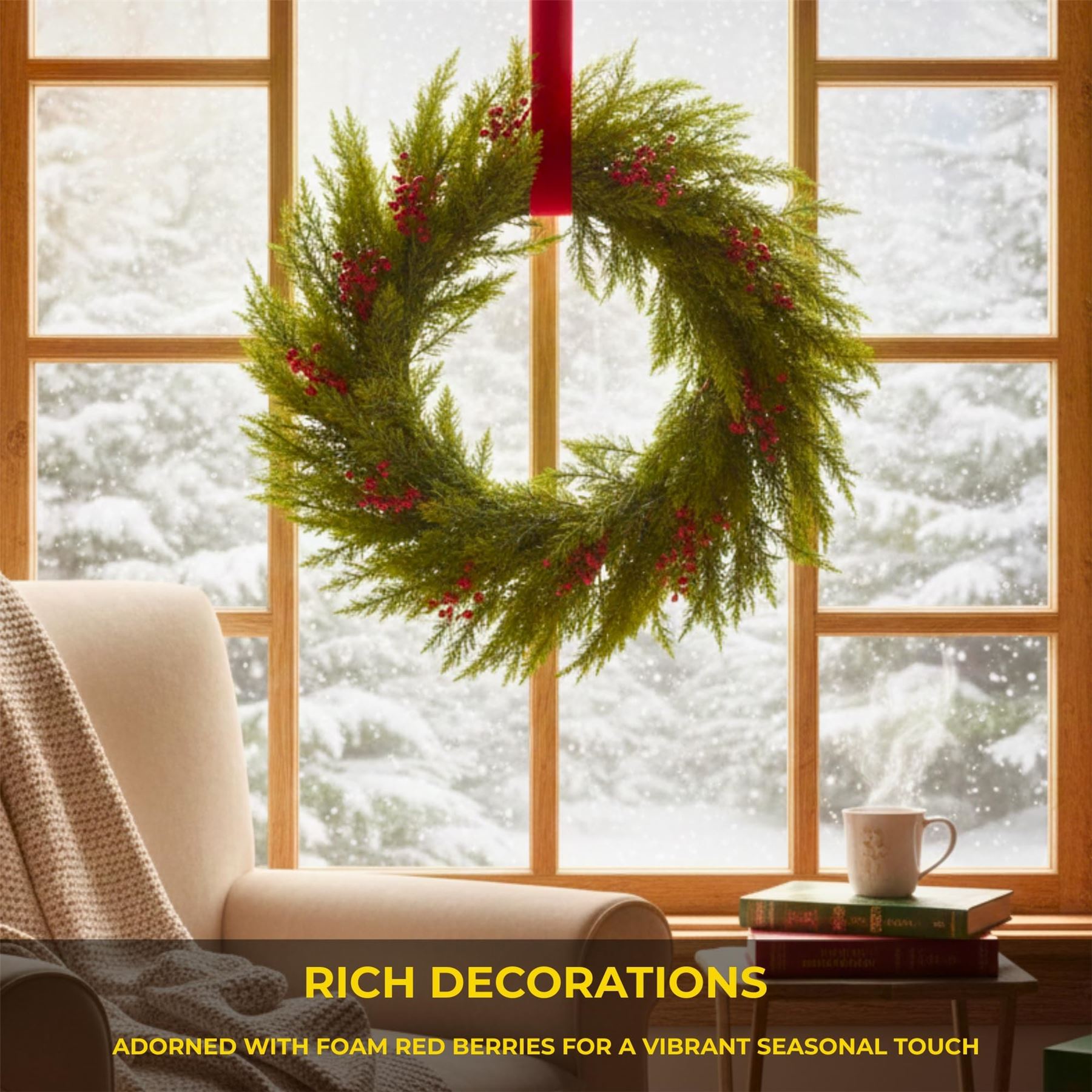 Orange & Berry Christmas Decoration, Wreath, Garland, Centrepiece ...