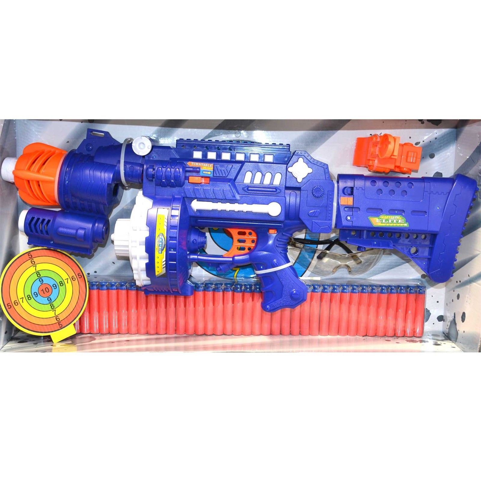 SUPER BLASTER STYLE Rapid Fire Gun With 40 Bullets & Safety Glasses ...