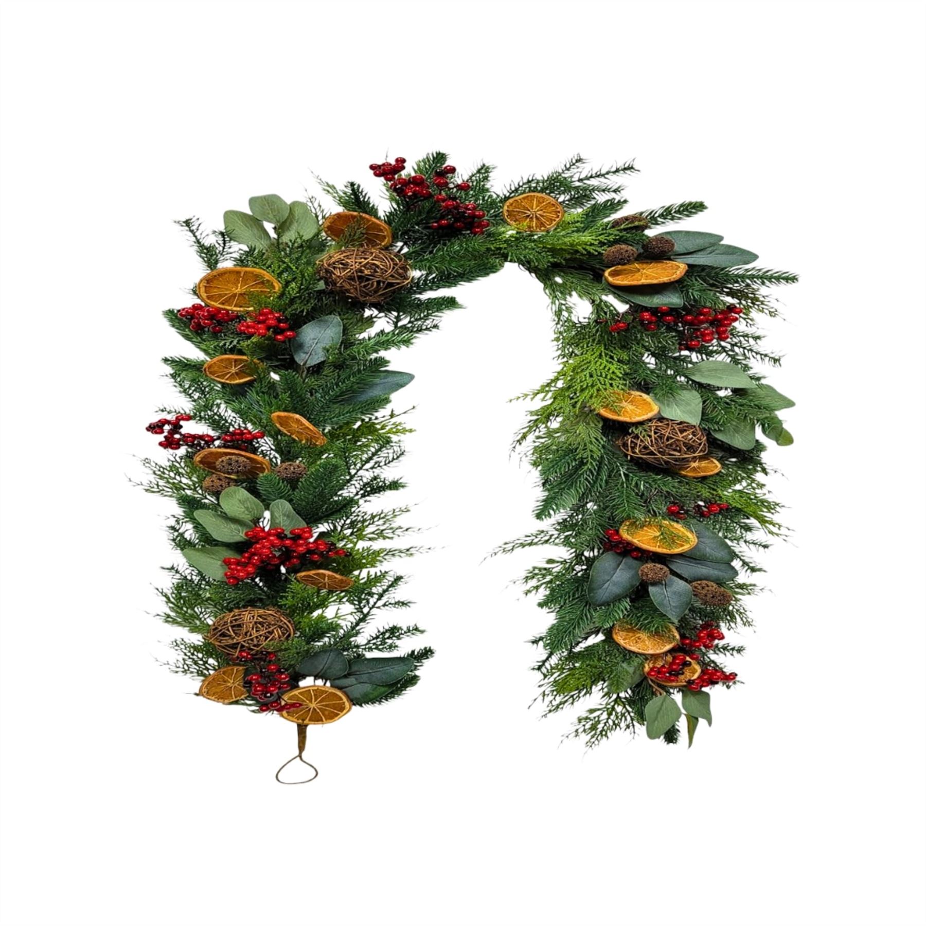 Orange & Berry Christmas Decoration, Wreath, Garland, Centrepiece ...