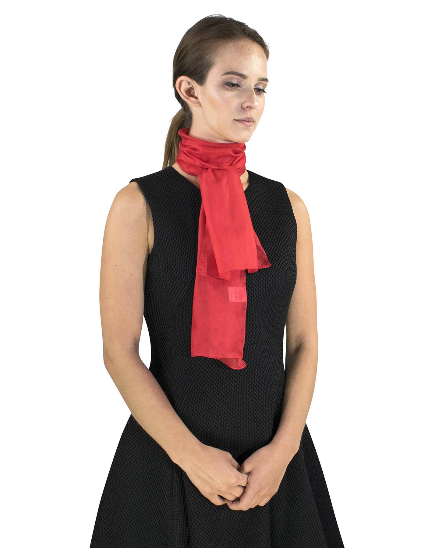 100% Genuine Mulberry Silk Plain Small Neck Scarf Wrap Lightweight ...