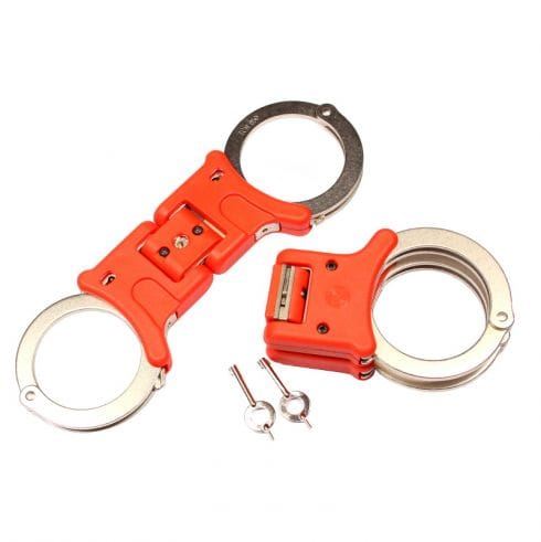 TCH850R Brand new red nickel plated rigid folding handcuffs | eBay