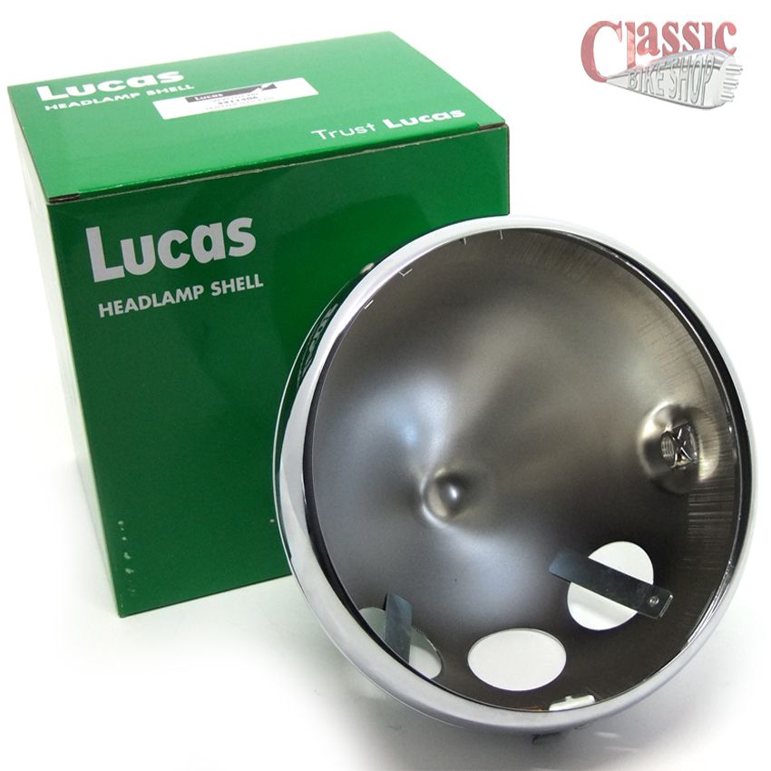 Lucas 7 Inch Chrome Headlamp Shell Triumph T140 T160 5411506 | eBay