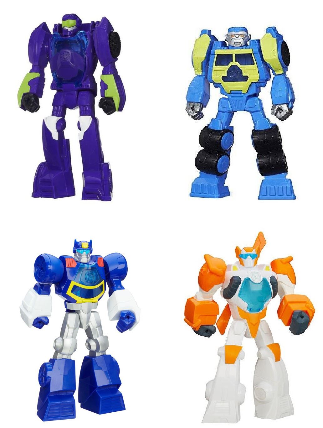 Playskool Transformers Rescue Bots Salvage, Blades Flight Bot, Blurr ...