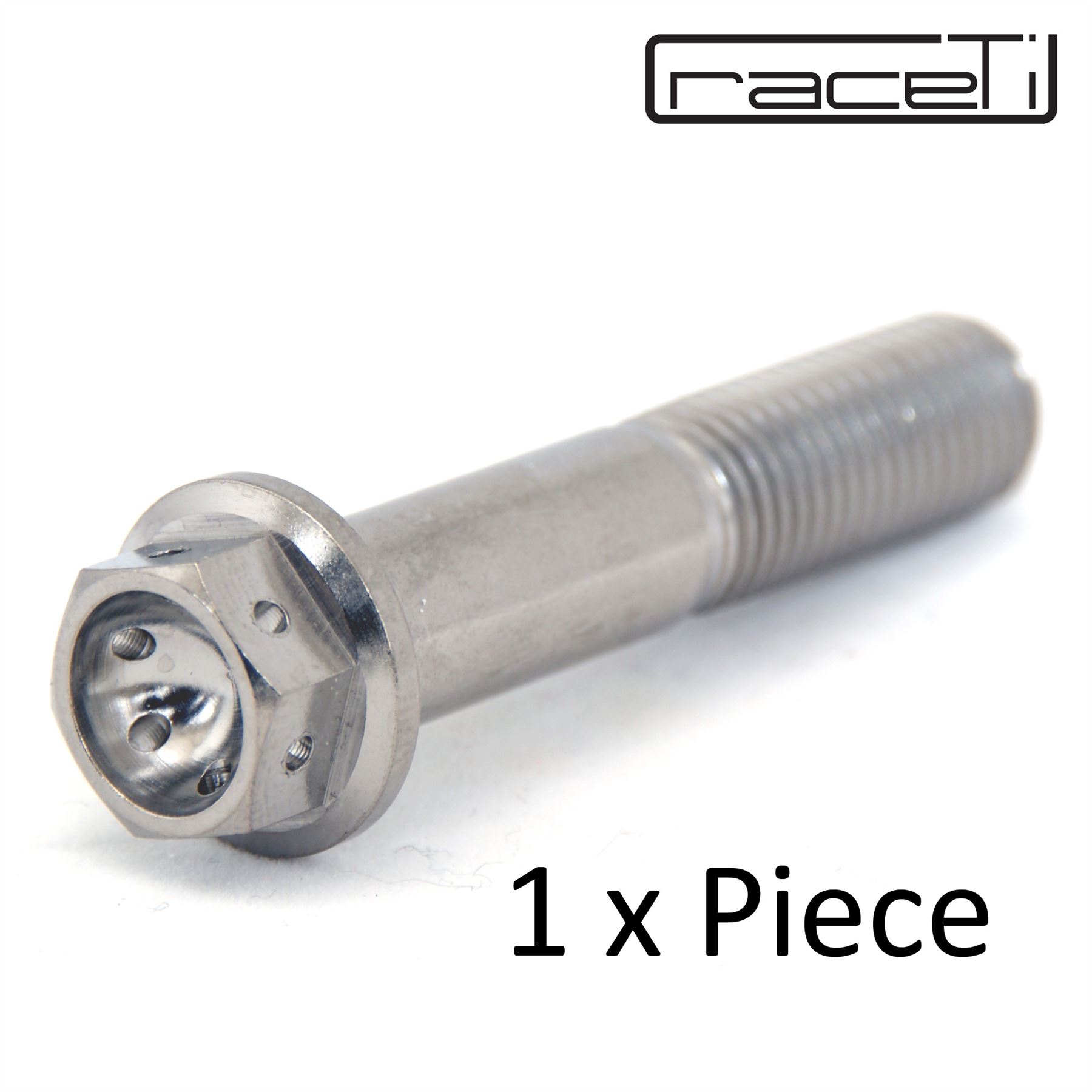 m10 x 45mm x 1.5 Titanium Hex Flange Drilled Bolt Ti Screw 45 Race ...