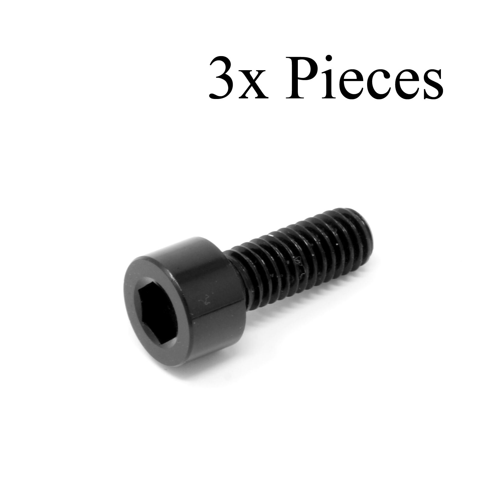 M6 x 15mm Aluminium 7075 T6 Cap Socket Allen Screw Bolt 15 x 1.0 Black ...