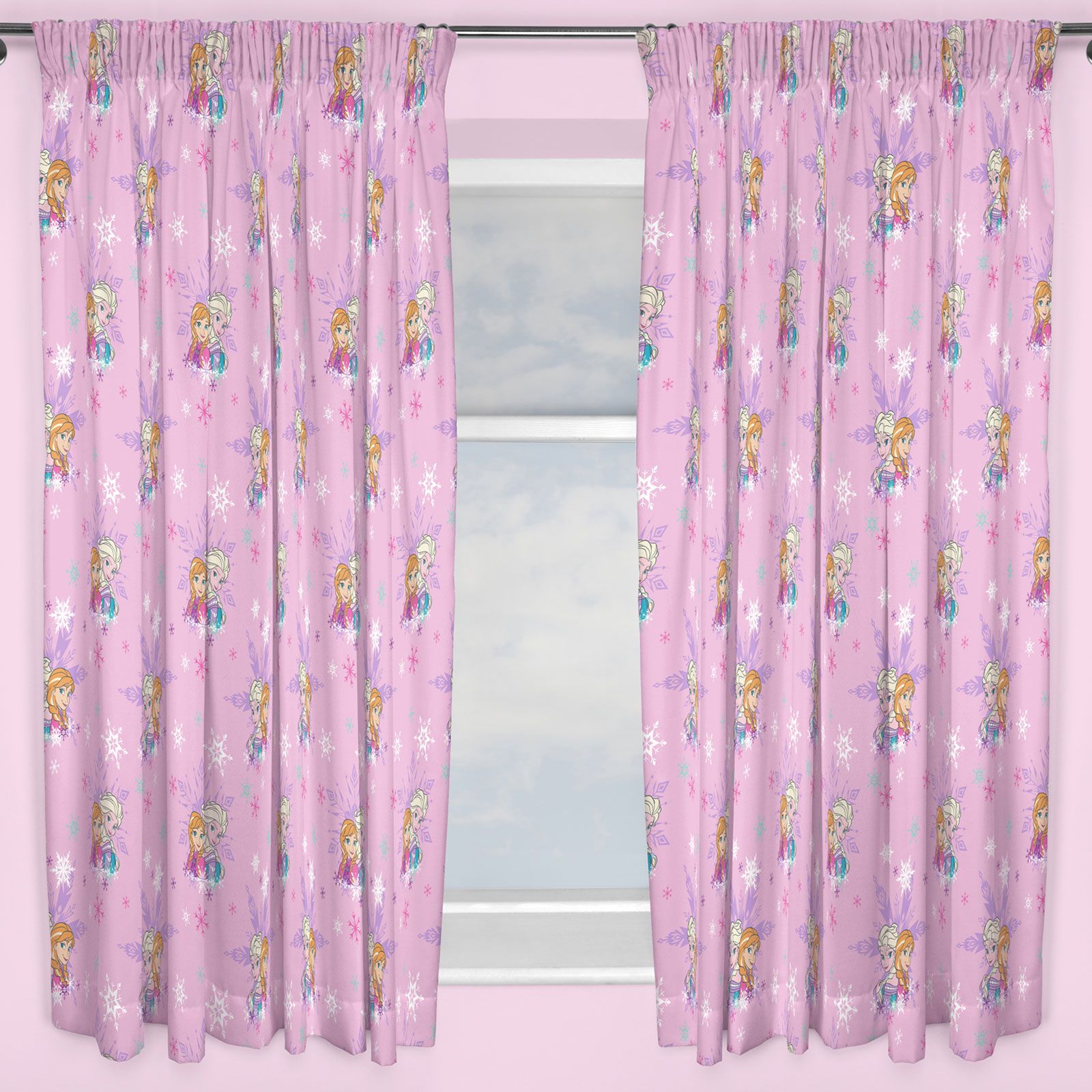OFFICIAL DISNEY FROZEN CURTAINS IN TWO DROP LENGTHS 54 OR 72 NEW