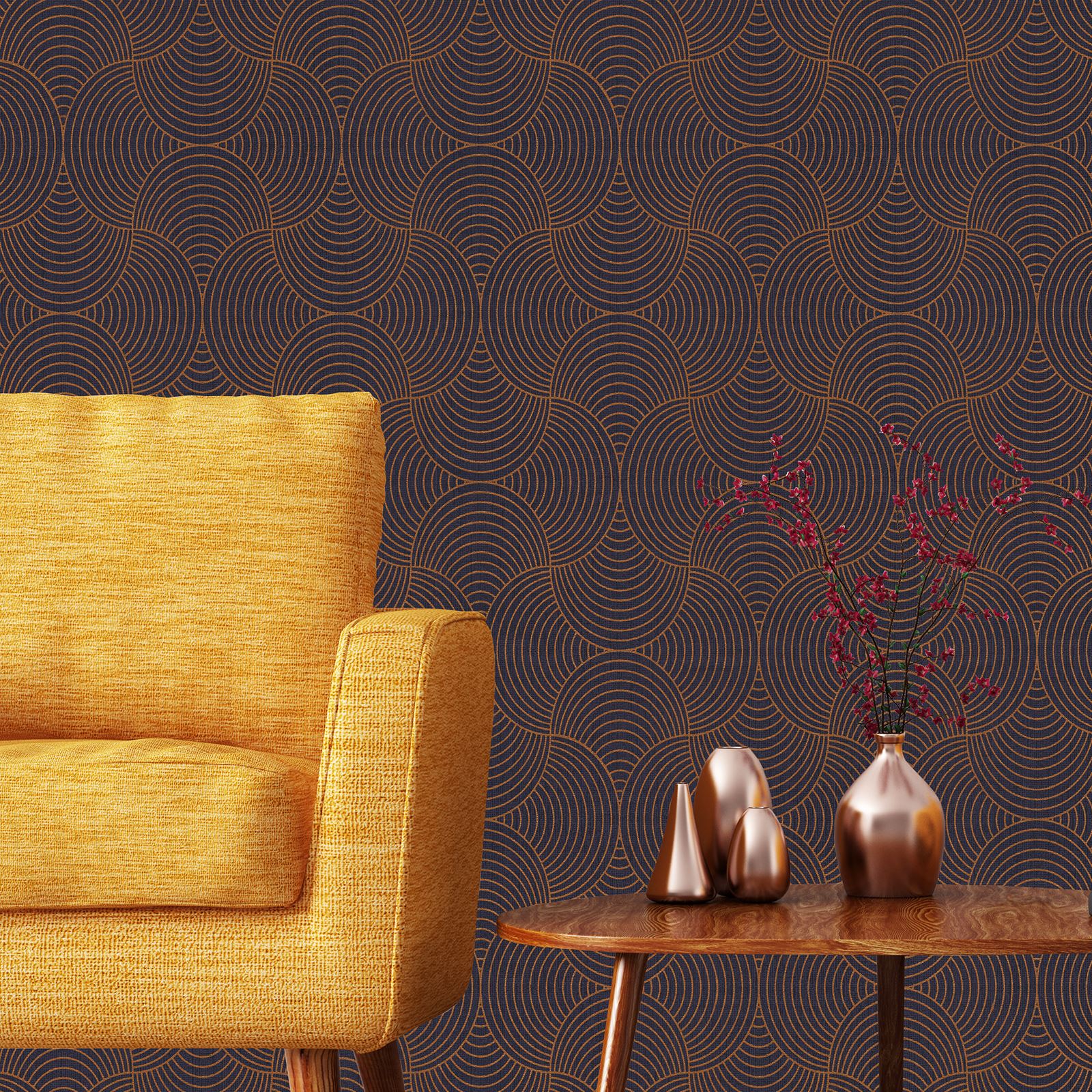 WALLPAPER GEOMETRIC DESIGNS - METALLIC GLITTER MARBLE RETRO MODERN | eBay