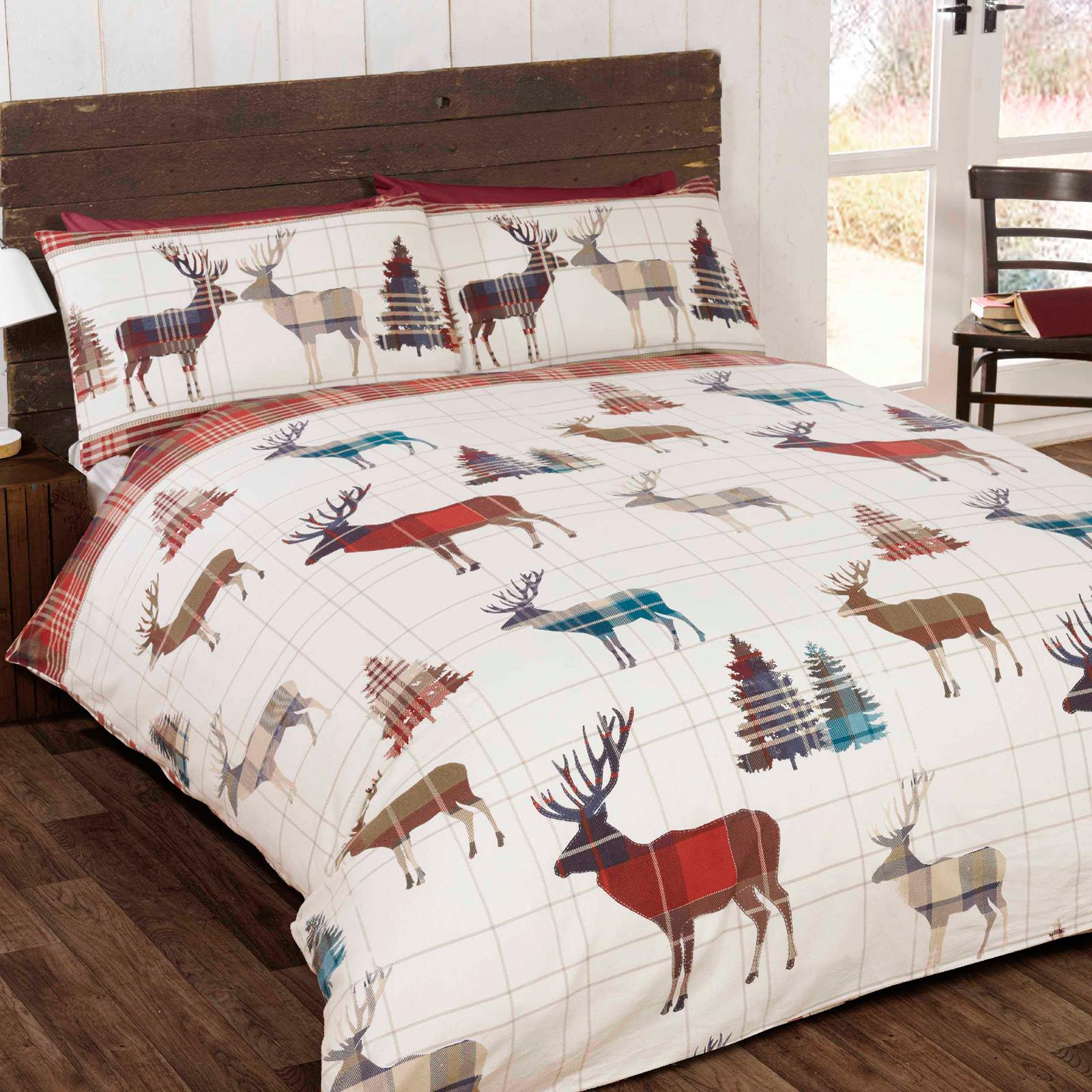 CHRISTMAS DUVET COVER SETS 100% BRUSHED COTTON FLANNELETTE - KIDS ADULTS | eBay