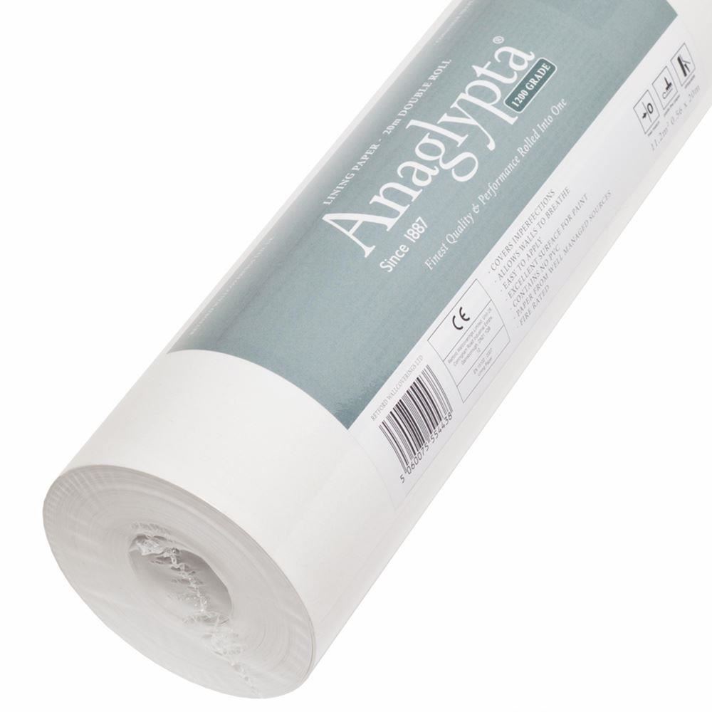 LINING PAPER 1200 GRADE PAINTABLE ANAGLYPTA WALLPAPER 10M 5 6MSQ NEW EBay
